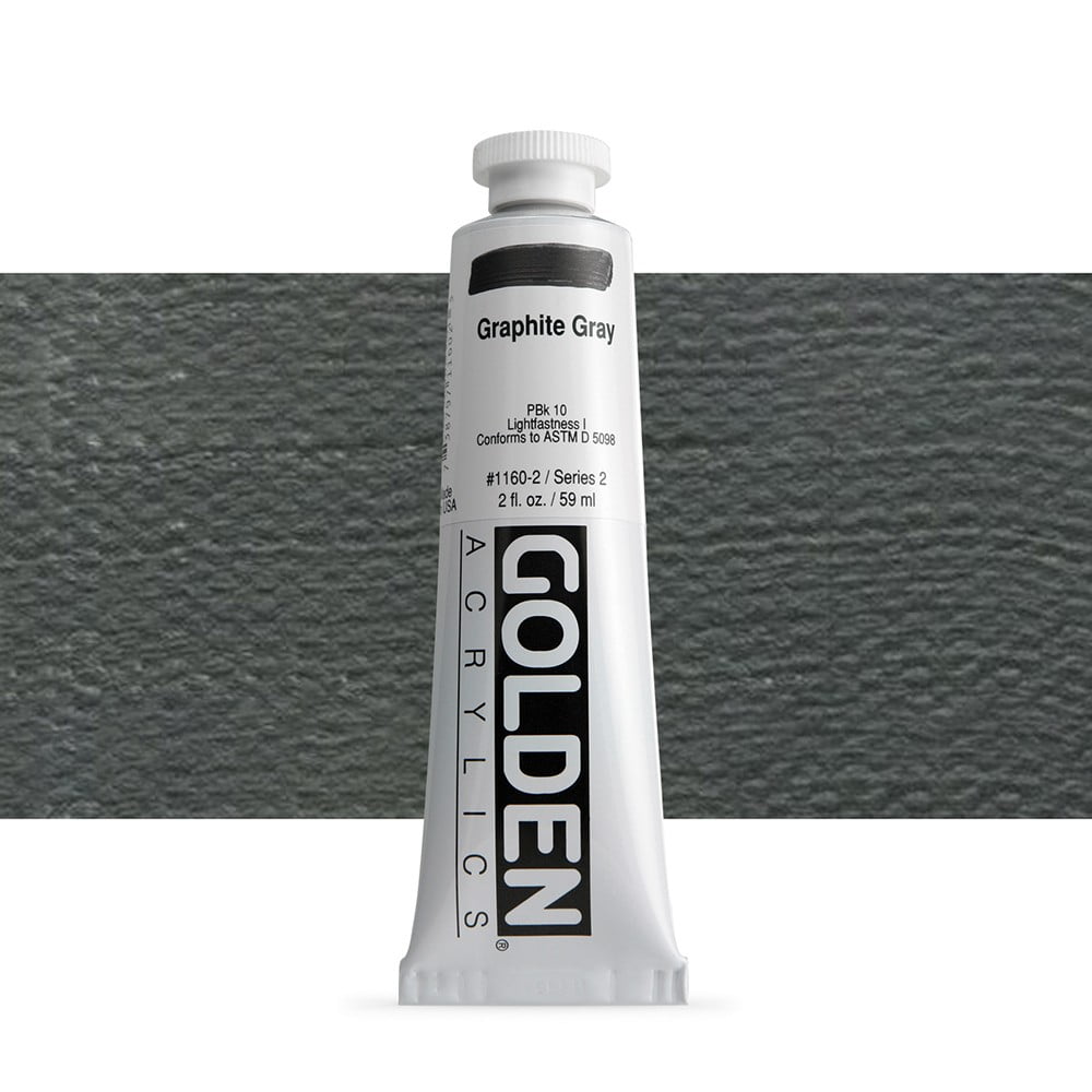 Golden Heavy Body Artist Acrylic, 2 oz, Graphite Gray - Walmart.com
