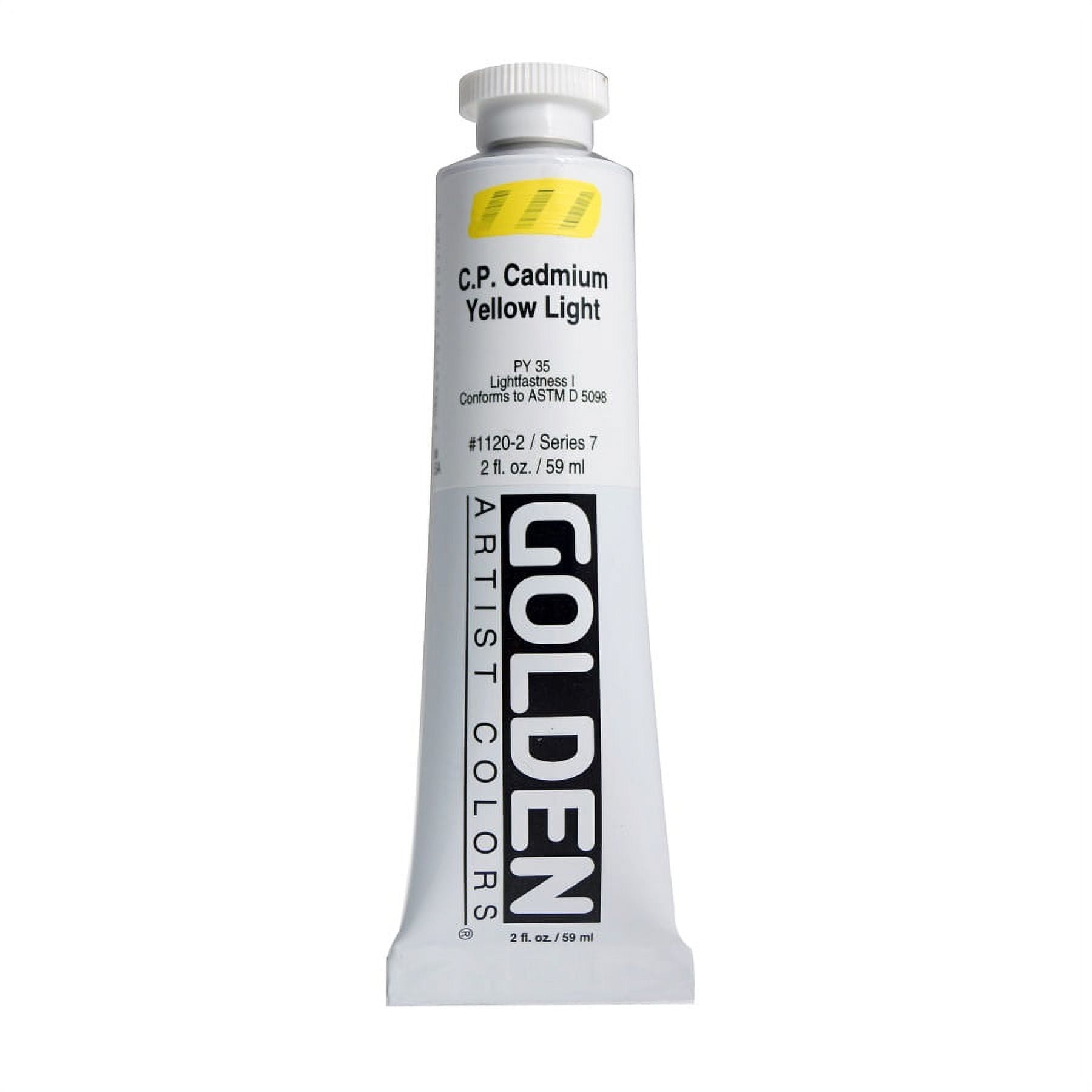 Golden Heavy Body Artist Acrylics - Cadmium Yellow Light, 2 oz Tube ...