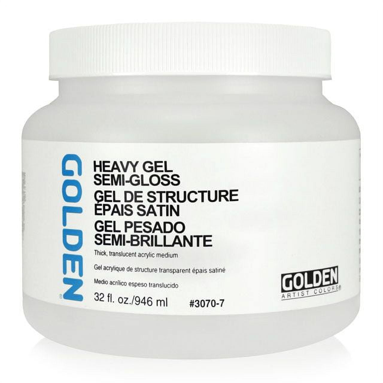 Golden Heavy Acrylic Gel Medium - Semi-Gloss, 32 oz jar - Walmart.com