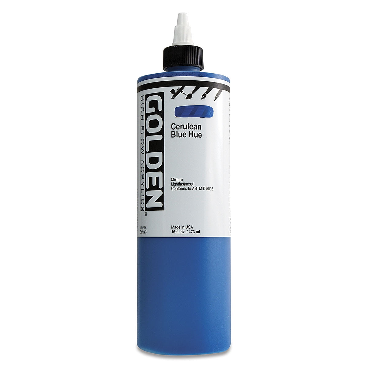 Golden High Flow Acrylic, 16 oz., Cerulean Blue Hue - Walmart.com