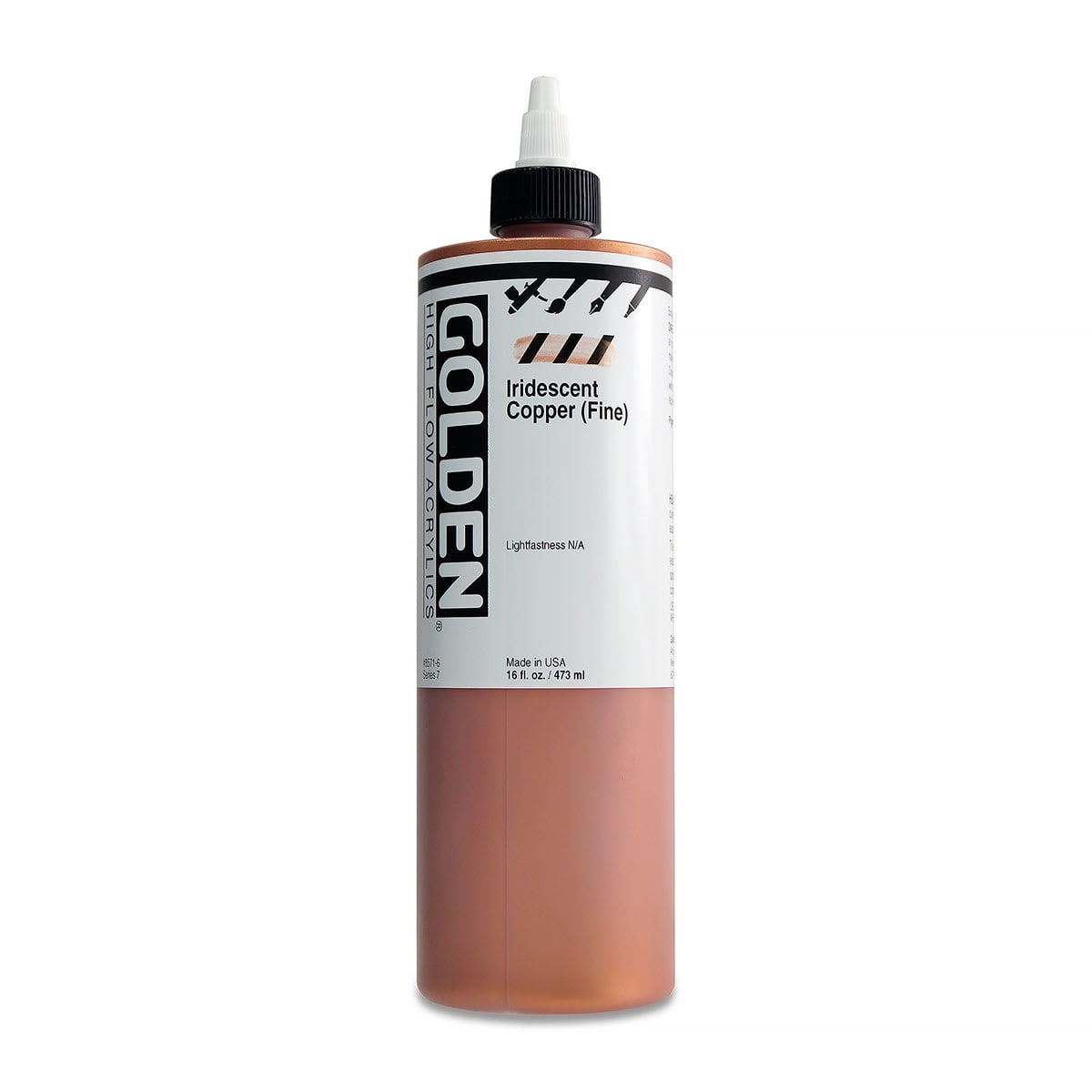 Golden High Flow Acrylic, 16 oz., Iridescent Copper Fine - Walmart.com