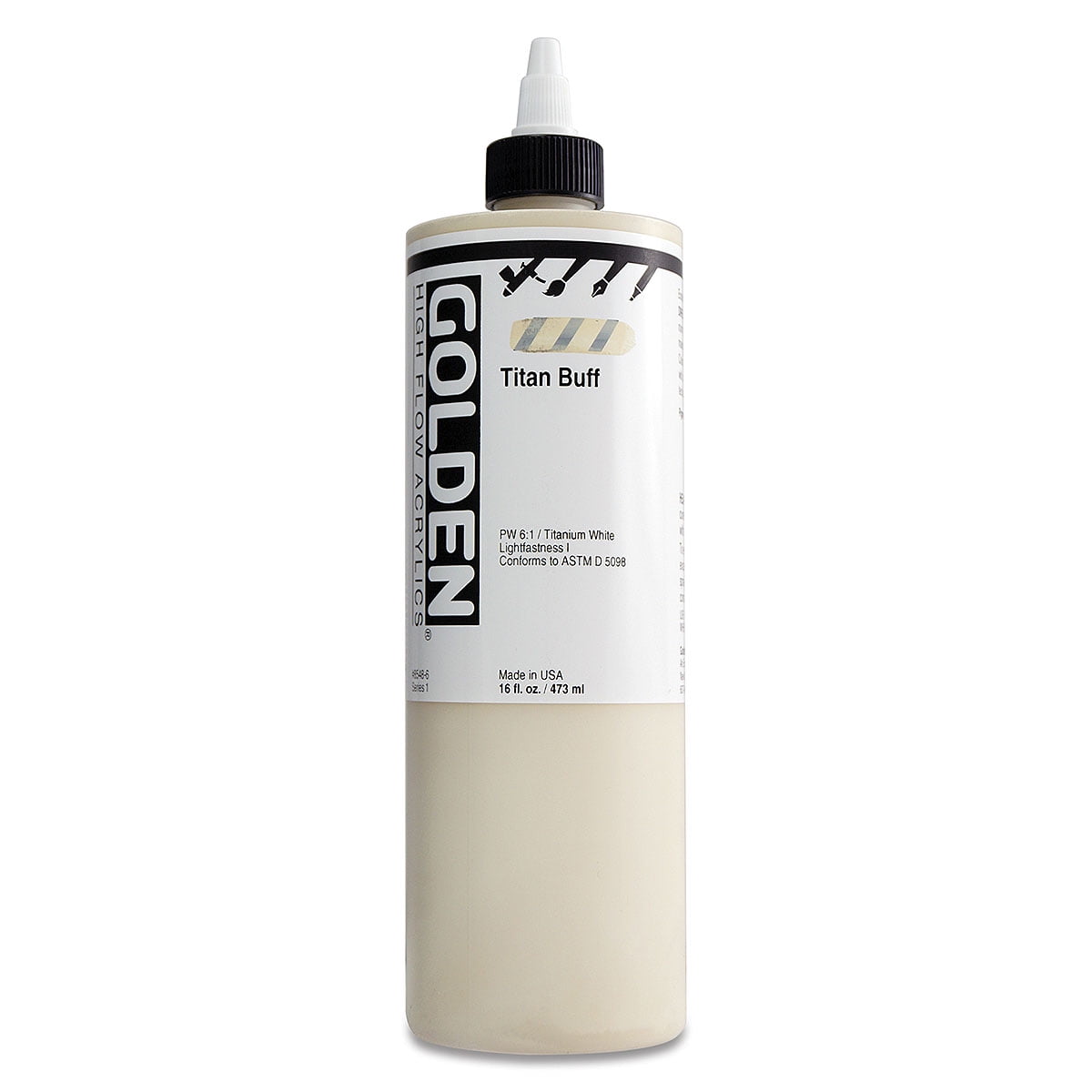 Golden High Flow Acrylic, 16 oz., Titan Buff - Walmart.com