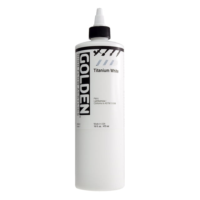 Golden® High Flow Acrylic, 16 oz., Titanium White - Walmart Business ...