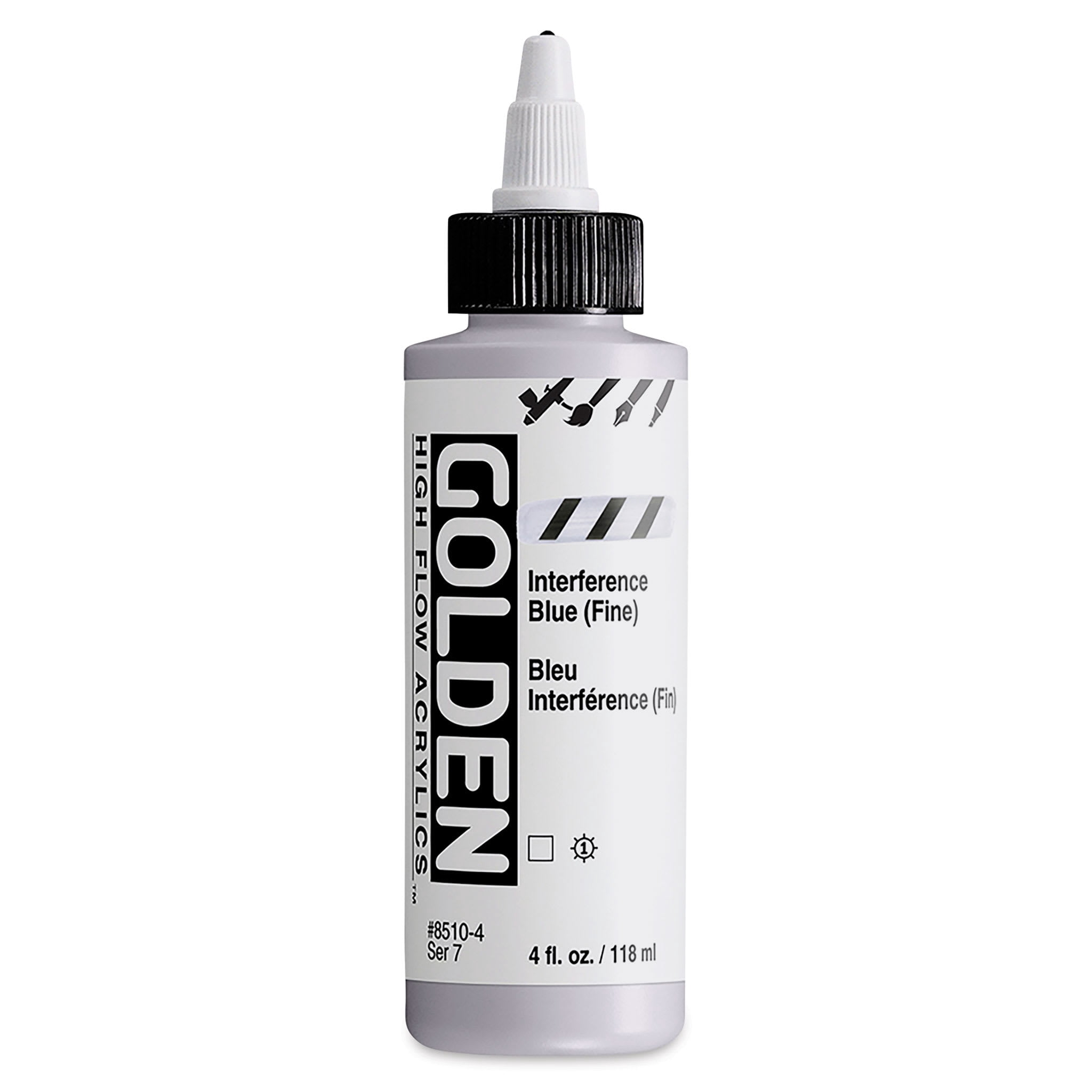 Golden High Flow Acrylics - Interference Blue (Fine), 4 oz bottle ...
