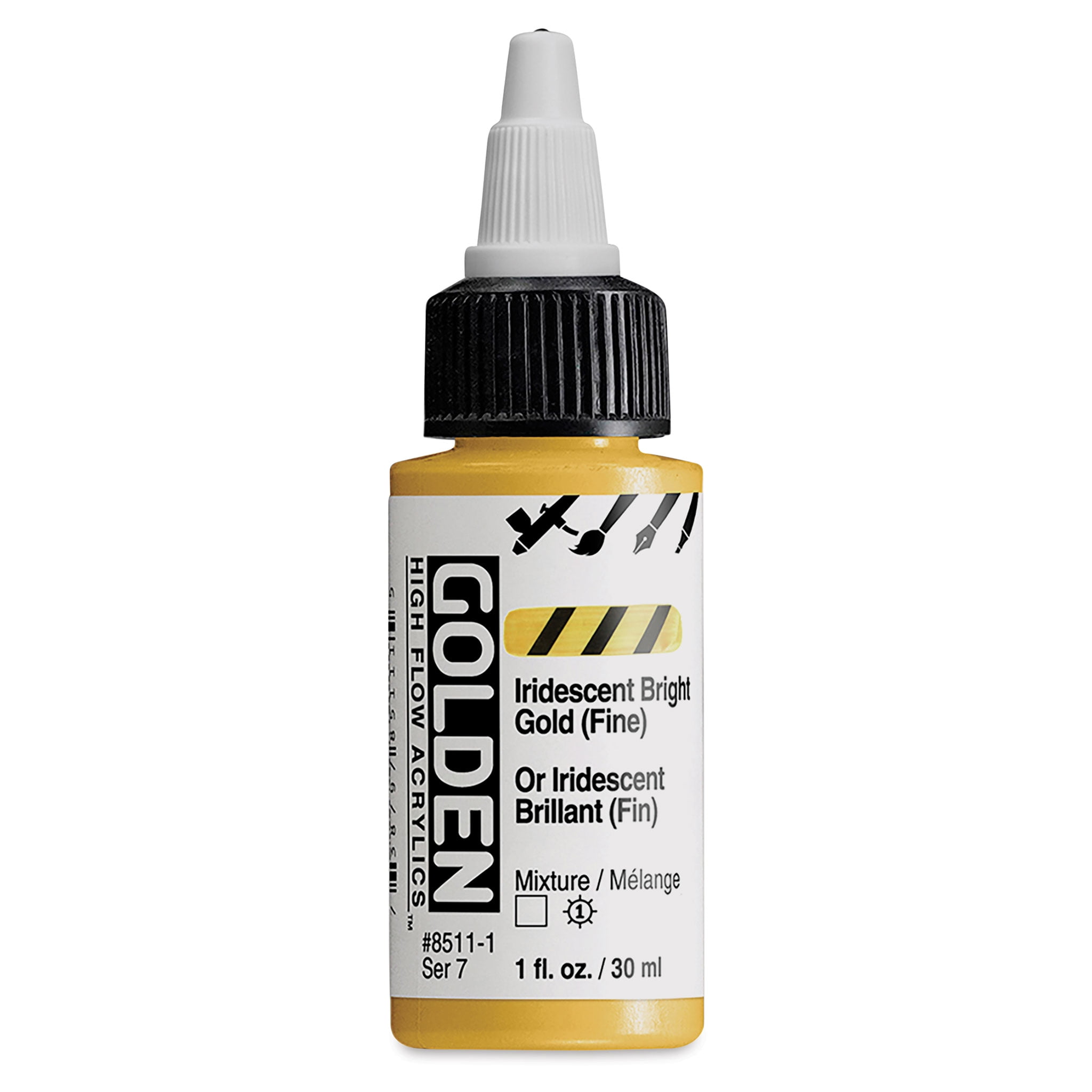 Golden High Flow Acrylics - Iridescent Bright Gold (Fine), 1 oz bottle ...