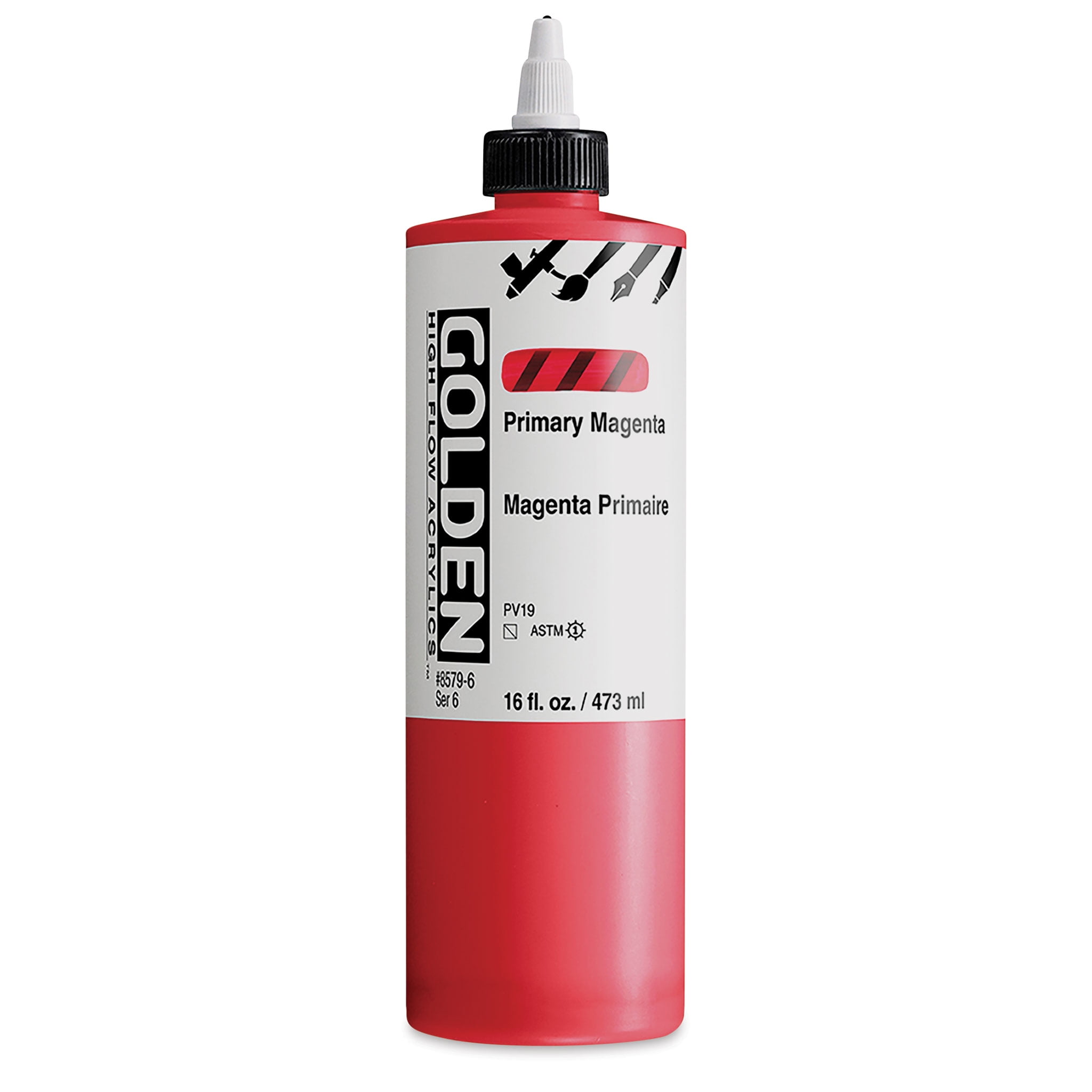 Golden High Flow Acrylics - Primary Magenta, 16 oz bottle - Walmart.com