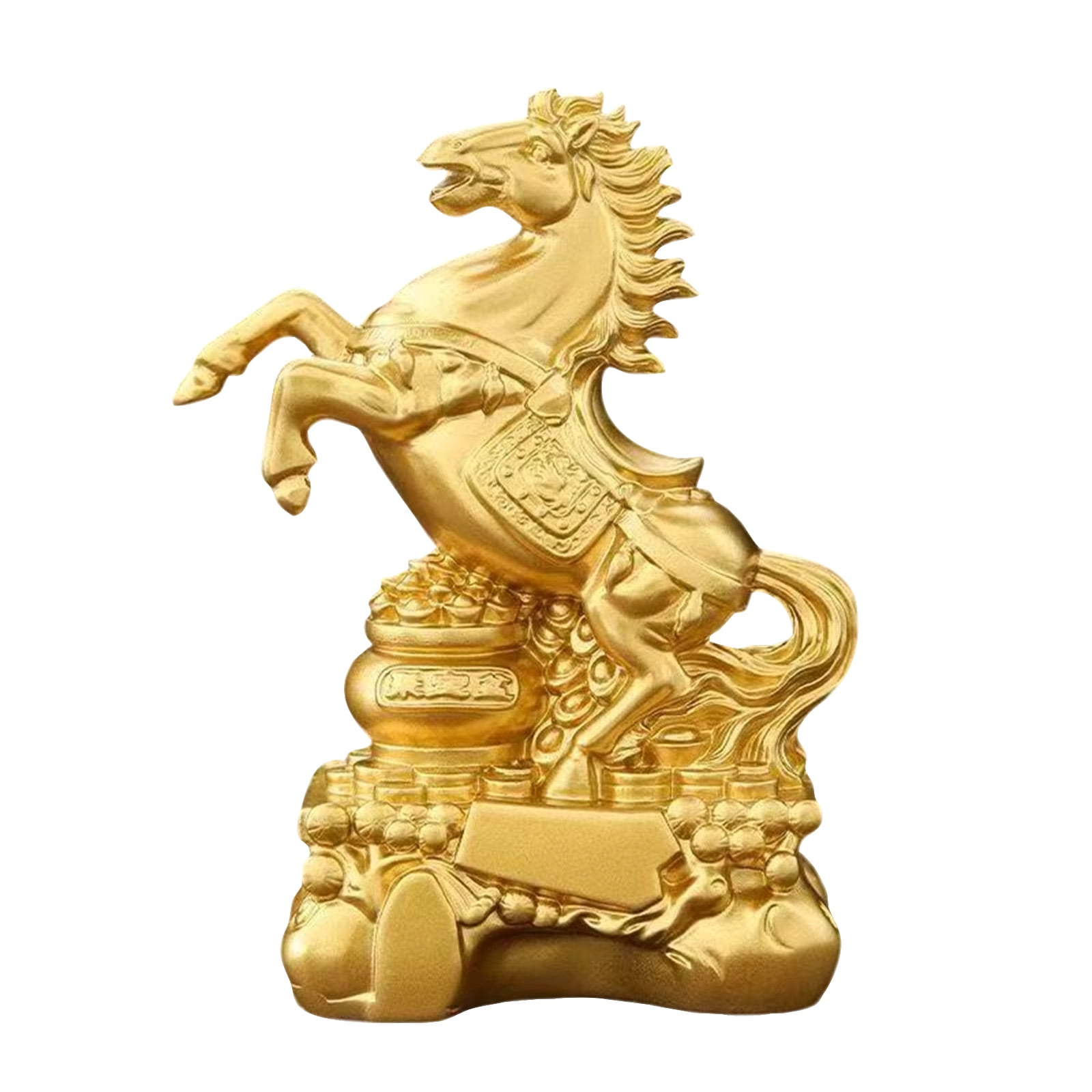 Golden Horse Figurine For Chinese New Year, A Commemorative Sculpture ...