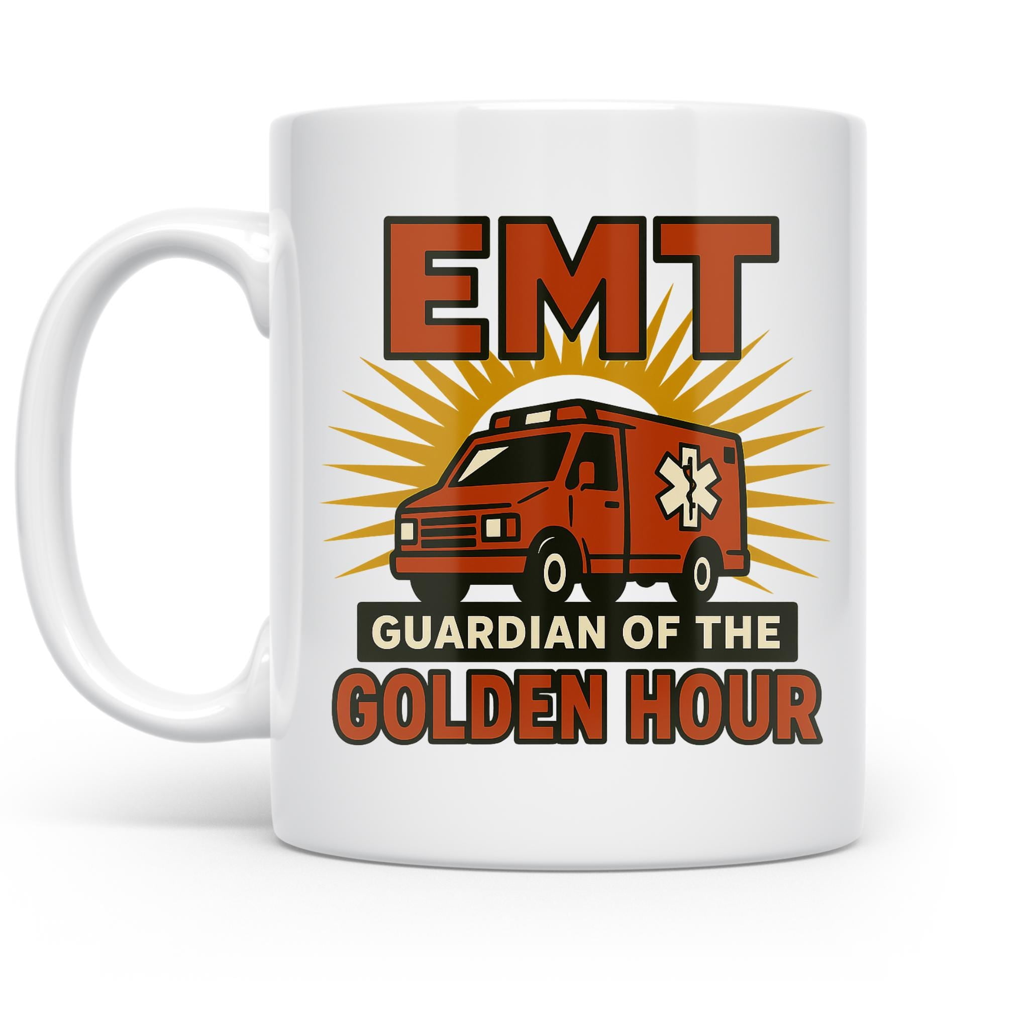 EMT 11 oz Coffee Mug - Golden Hour Tribute White Ceramic Gift - Walmart.com