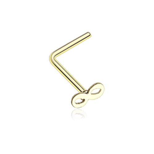 Golden Infinity Loop L-Shaped Nose Ring - Walmart.com