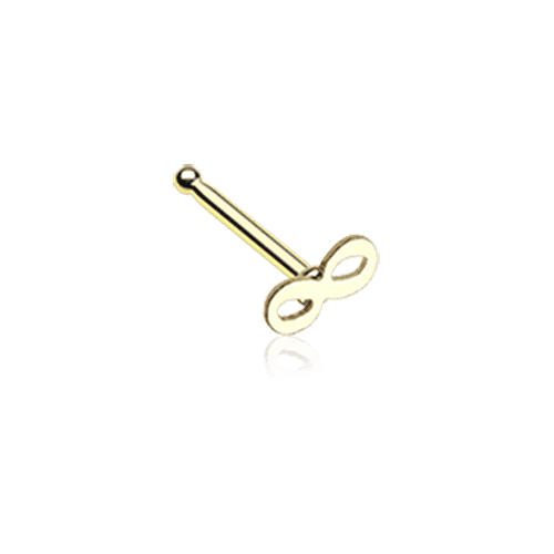 Golden Infinity Loop Nose Stud Ring - Walmart.com