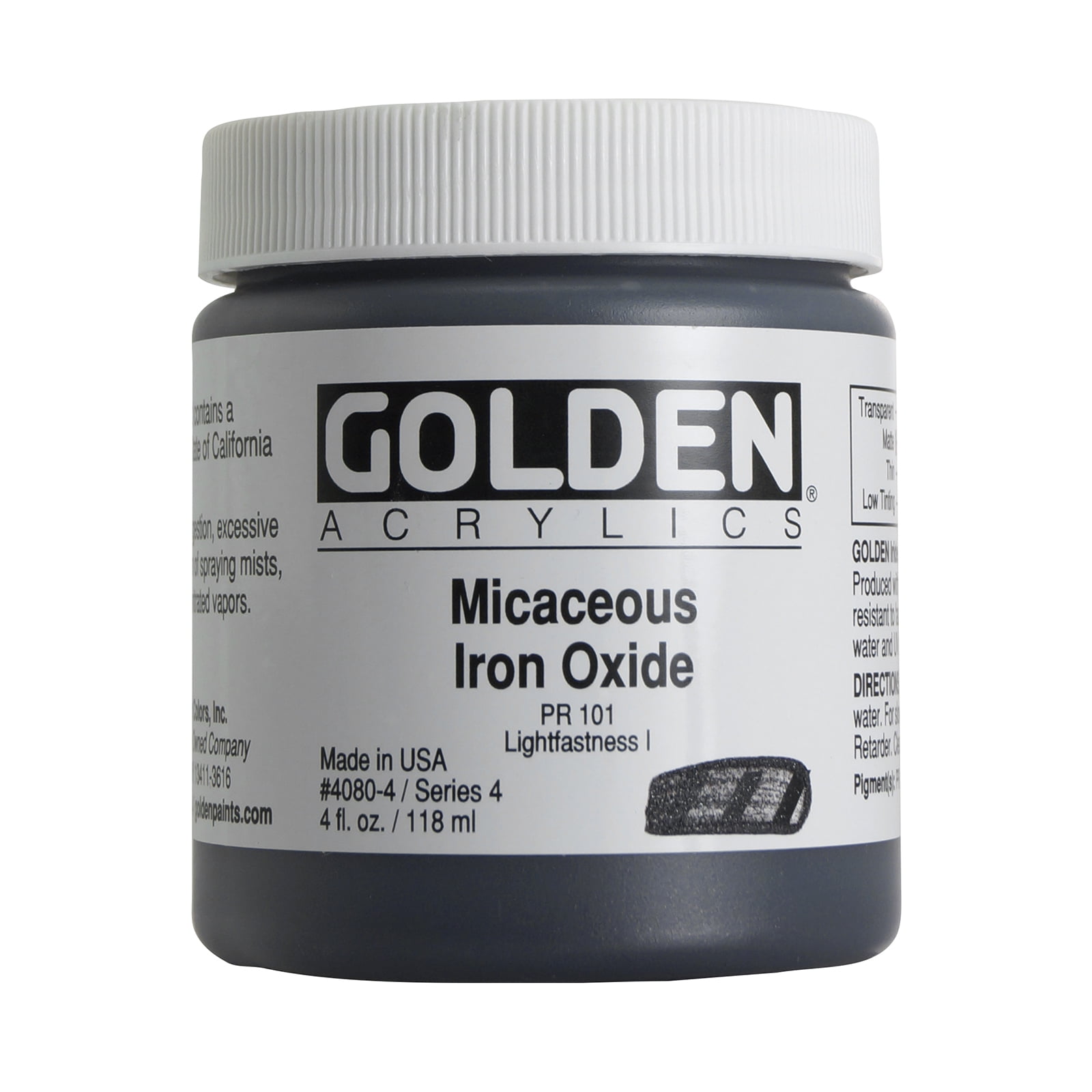 Golden Special Iridescent Acrylics - Micaceous Iron Oxide, 4 oz ...