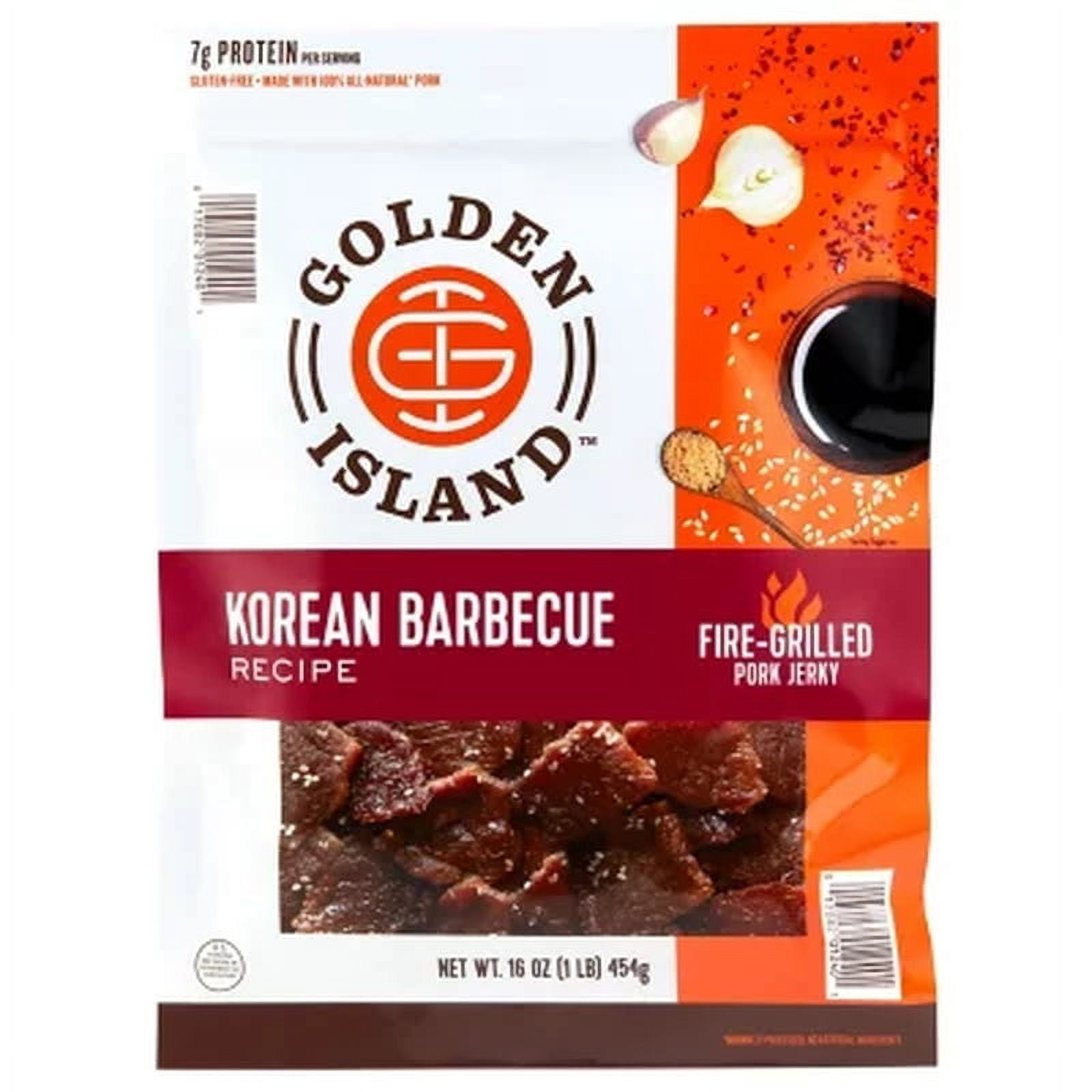 Golden Island Korean Barbecue Pork Jerky 16 Oz. - Walmart.com