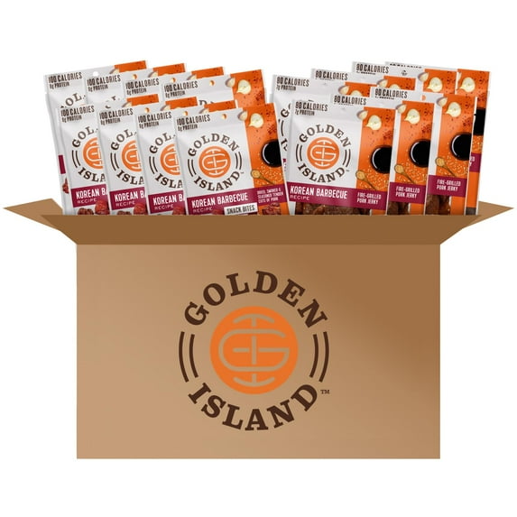 Golden Island Pork Jerky BCF26 Korean BBQ Variety Meat Snack, Gluten ...