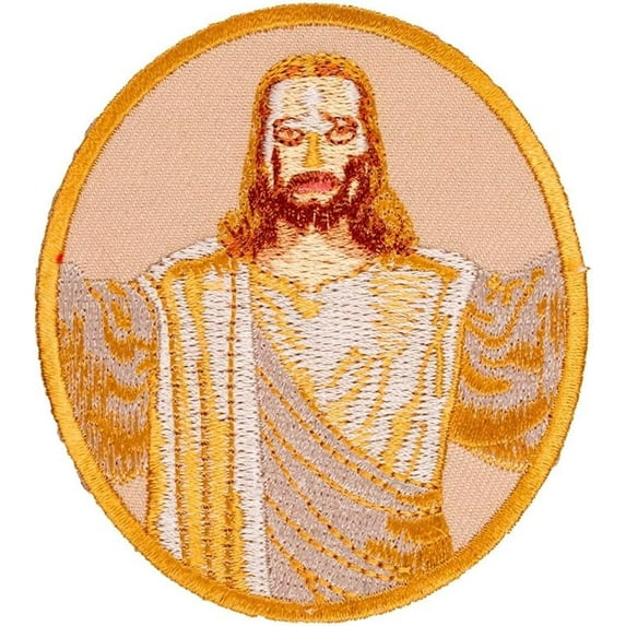 Golden Jesus Portrait Patch, Christian Patches - Walmart.com