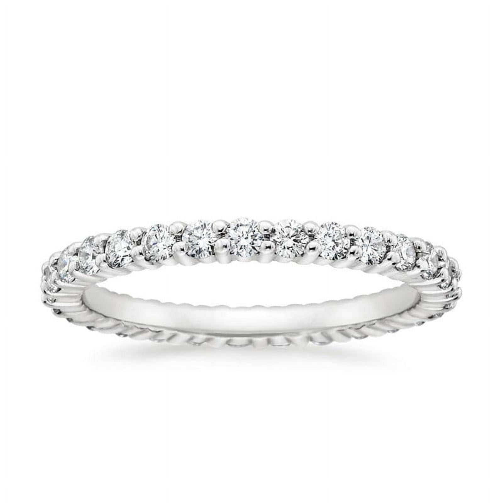 Golden Jewel 0.8 Ct Lab Diamond Round Cut Wedding Ring - 14K White Gold ...