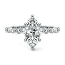 Golden Jewel 1.9 Ct Marquise Cut Diamond Ring - 14K White Gold Plated ...