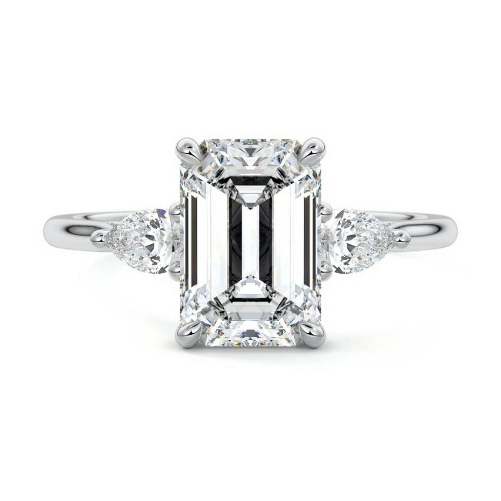 Golden Jewel Emerald Cut Excellent 2 Ct Diamond Ring For Women's ...