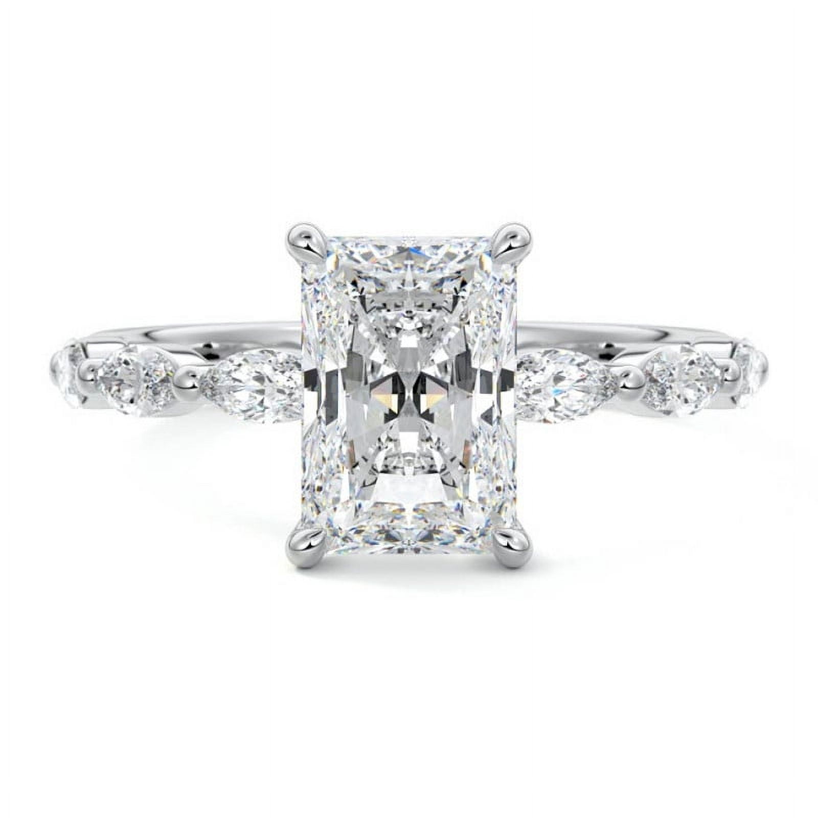 Golden Jewel Radiant Cut Excellent 1.8 Ct Diamond Engagement Ring - 14K ...