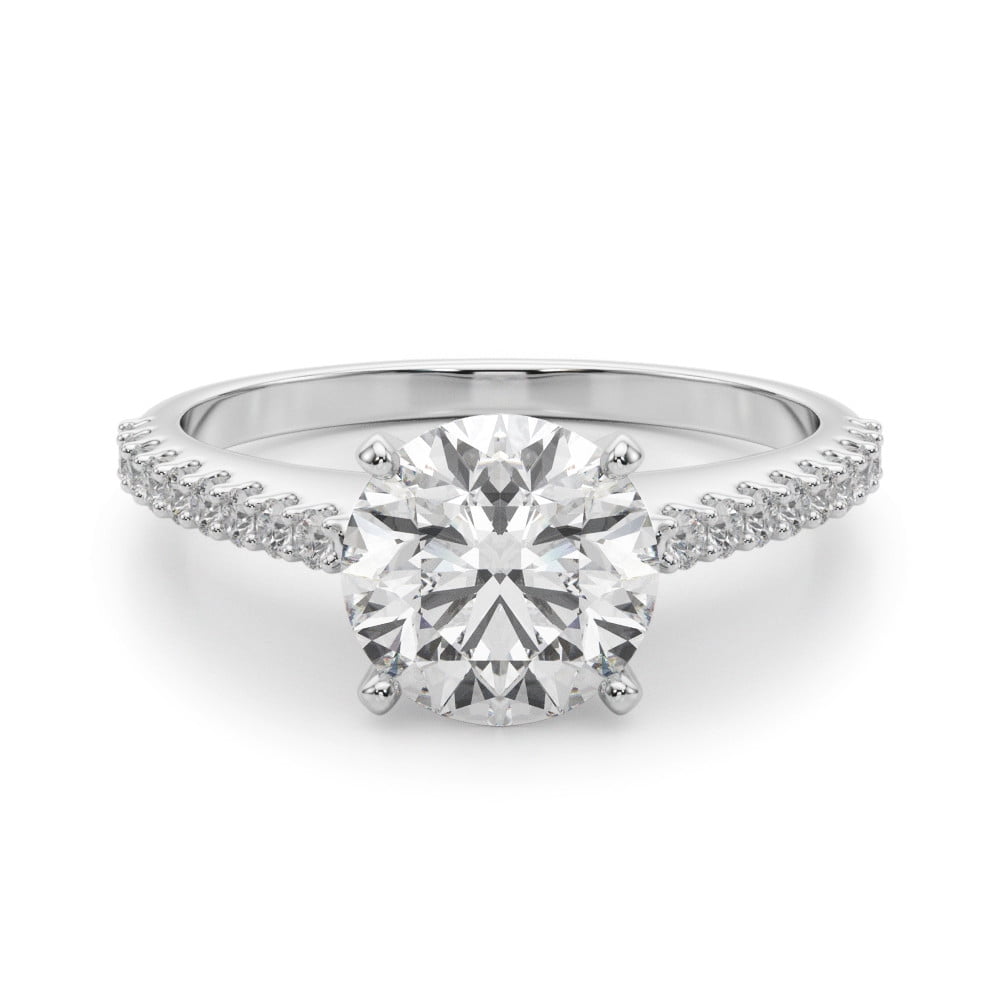 Golden Jewel Round Cut Bridal Engagement Ring – 2 Ct Lab-Created ...