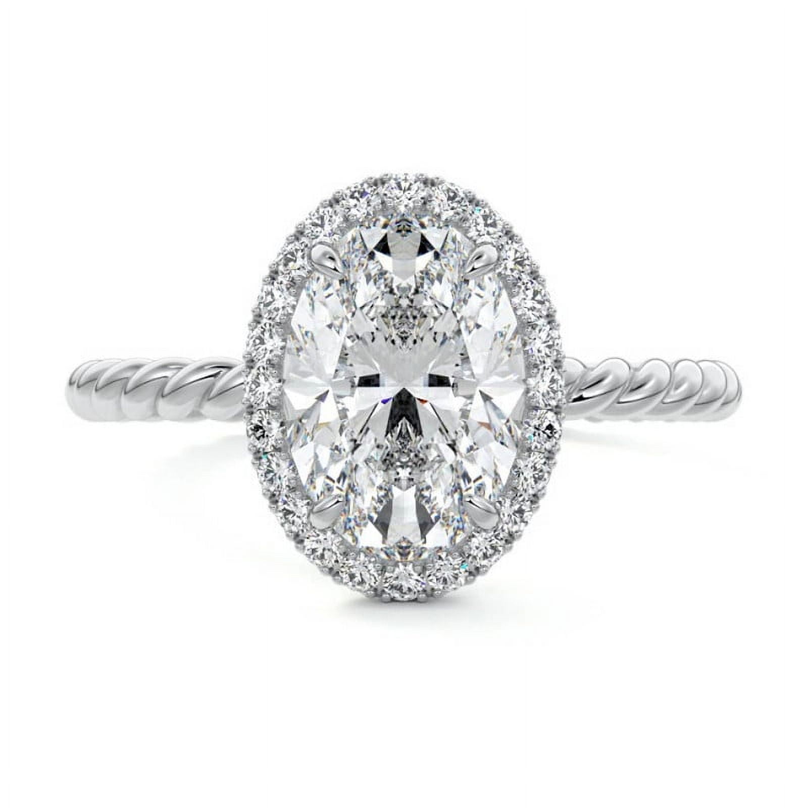 Golden Jewelry Oval Cut 1.8 Ct Moissanite Wedding Anniversary Ring ...