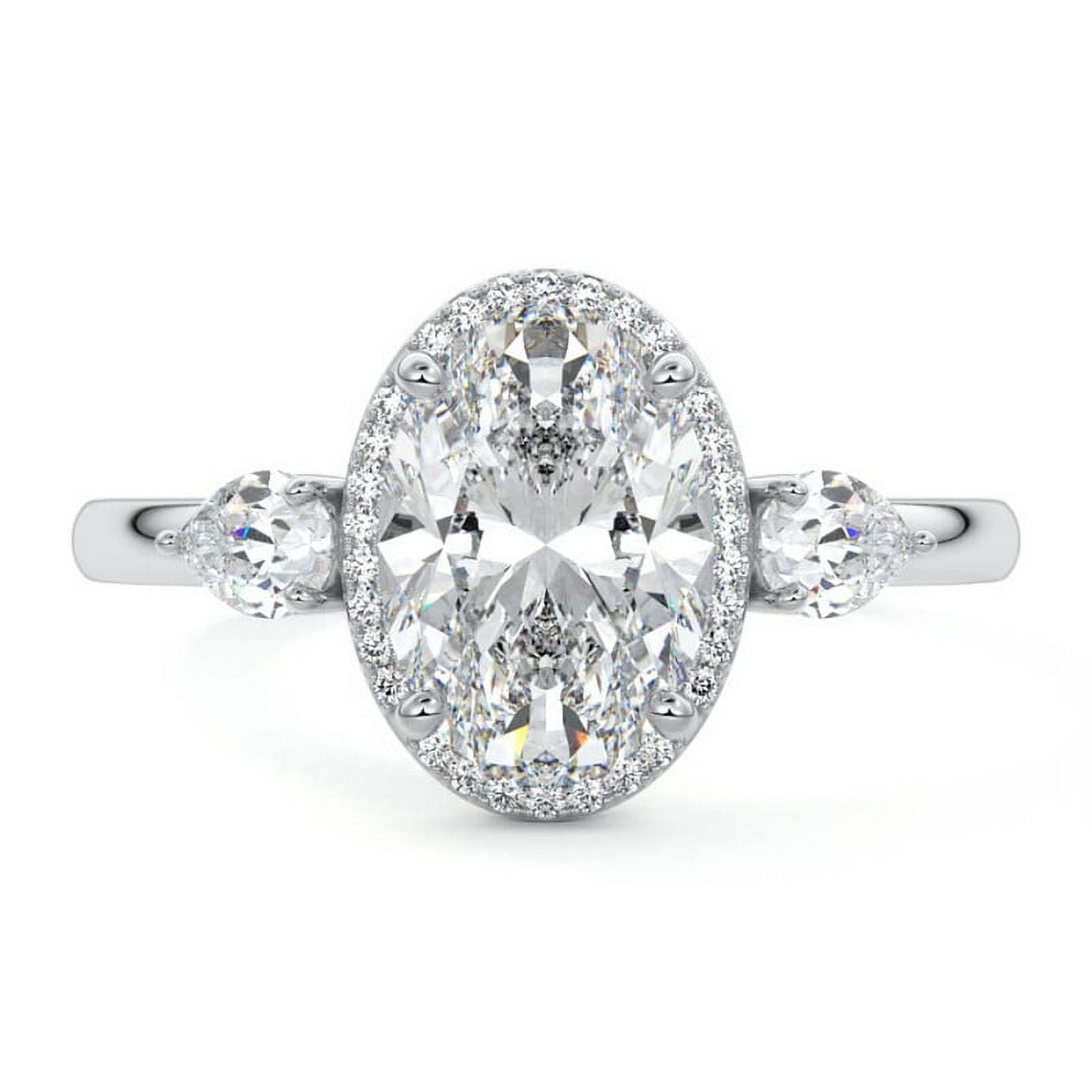 Golden Jewelry Oval Cut 2 Ct VVS1/E-F Moissanite Wedding Ring for Her ...