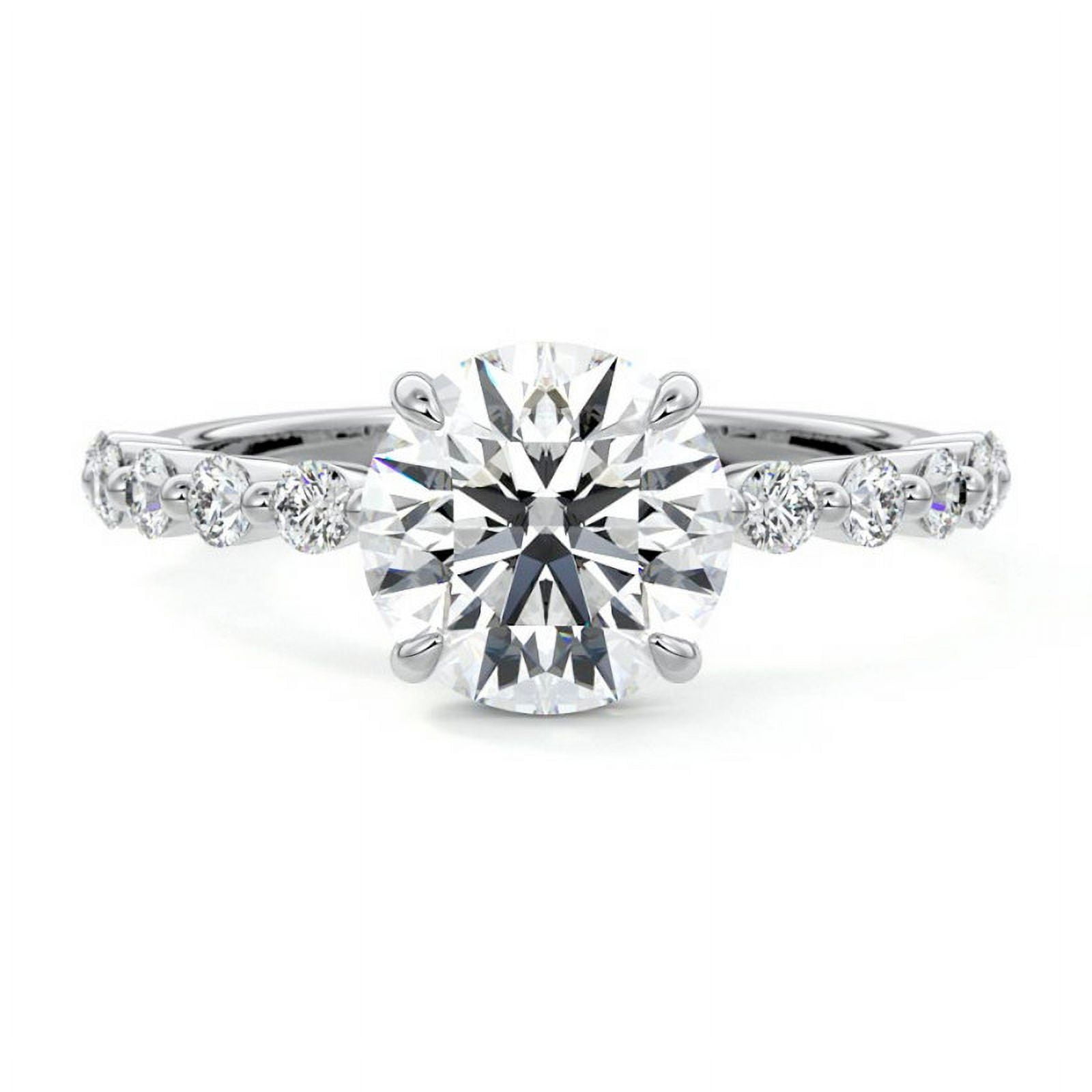Golden Jewelry Stamped 14k Wedding Anniversary Ring - Brilliant 2 Ct ...
