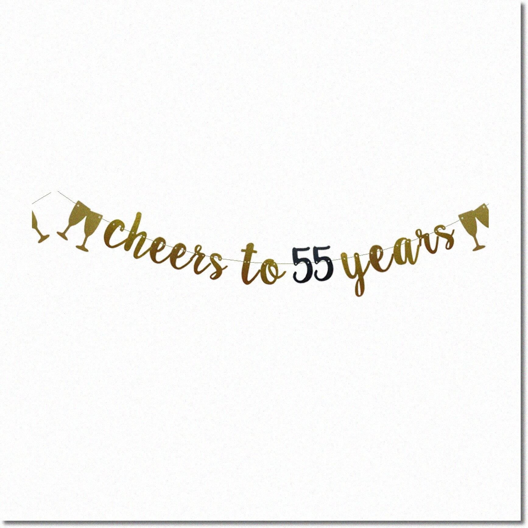 Golden Jubilee Celebration Banner - Glittery Gold & Black Party Decor ...