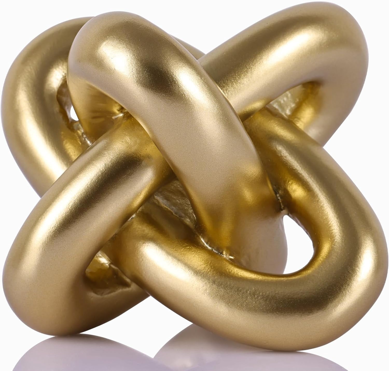 Golden Knot Statue, Three Knot Sculpture Home Decor Accents, Knot ...