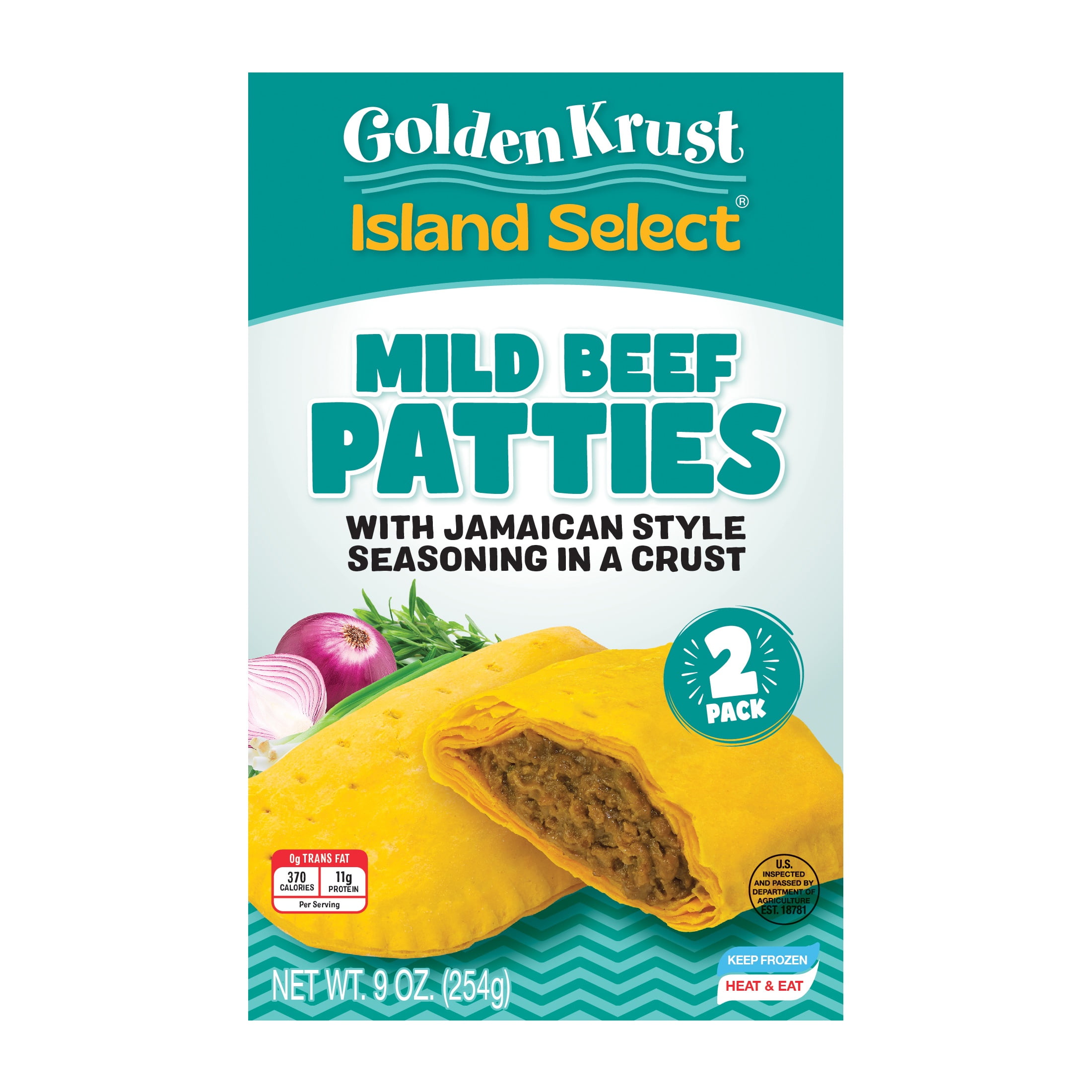 Golden Krust Island Select Mild Beef Patties with Jamaican Style ...