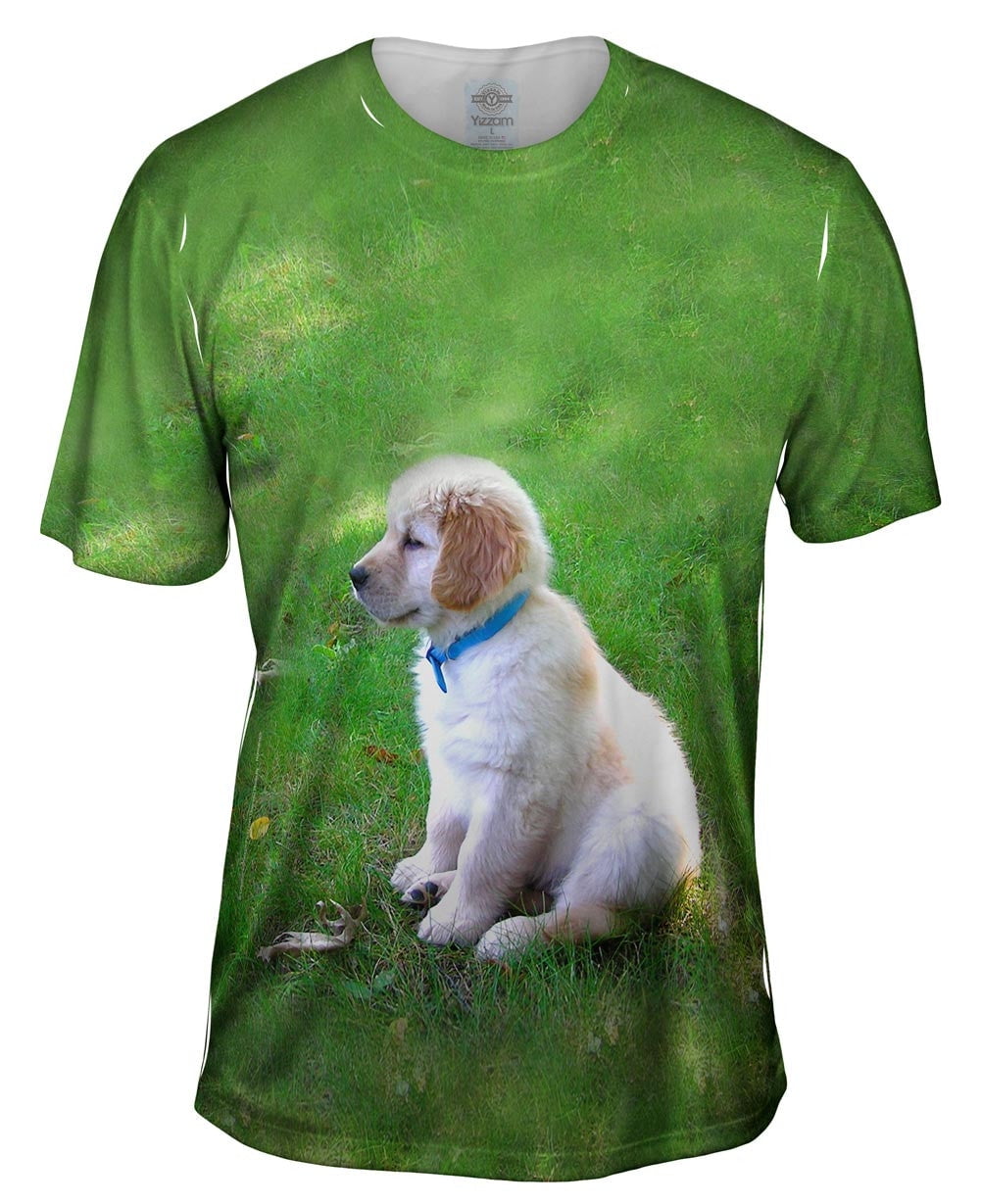 Golden Lab Puppy In Thought Mens T-Shirt All Over Print - Walmart.com
