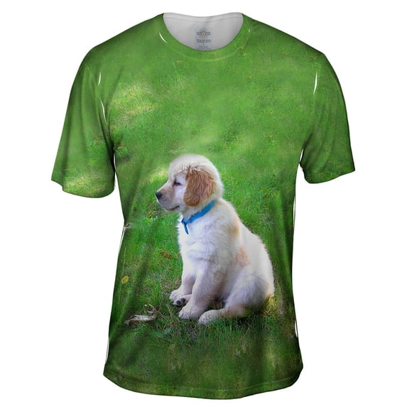 Golden Lab Puppy In Thought Mens T-Shirt All Over Print - Walmart.com