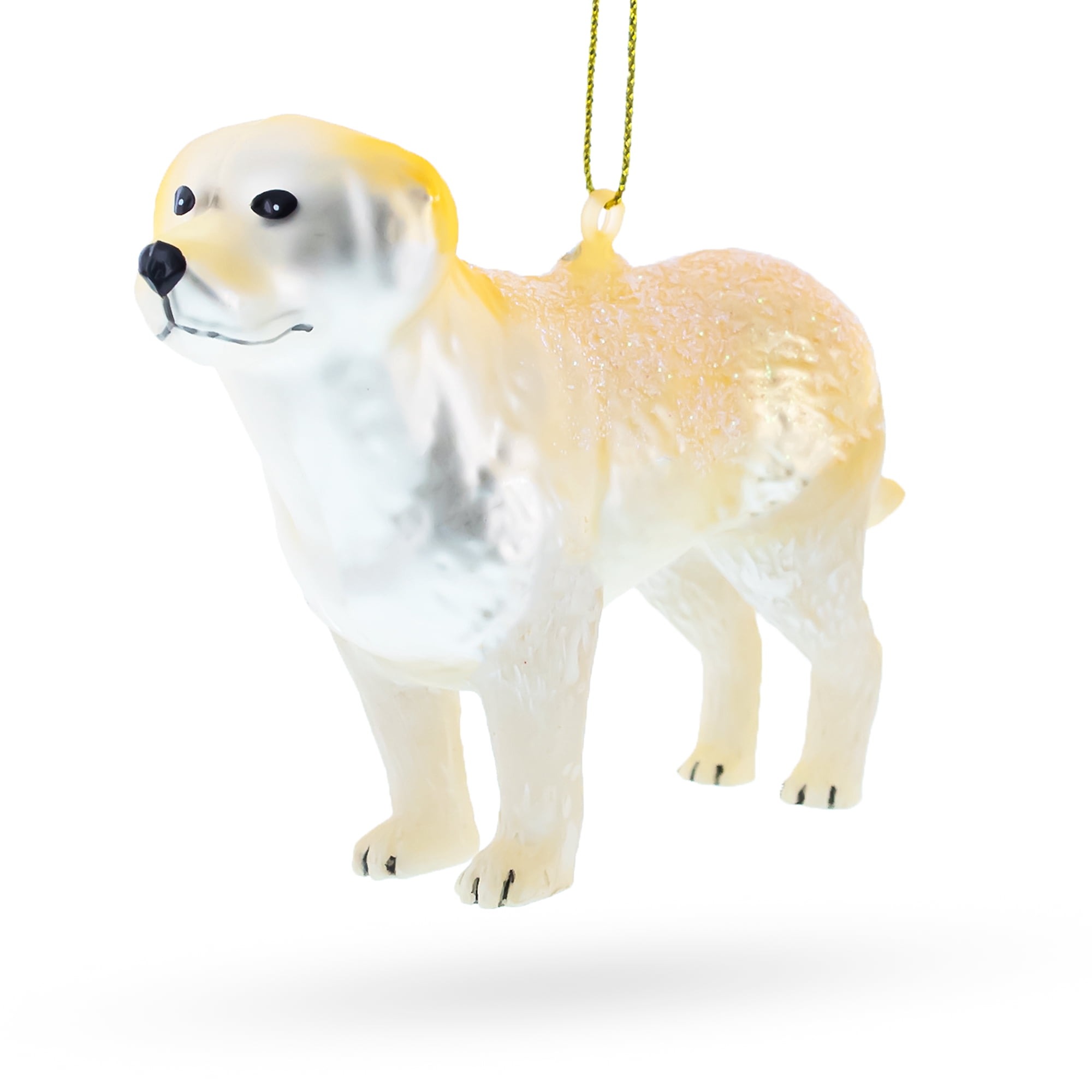 Golden Labrador Retriever in Glitter Christmas Ornament - Walmart.com