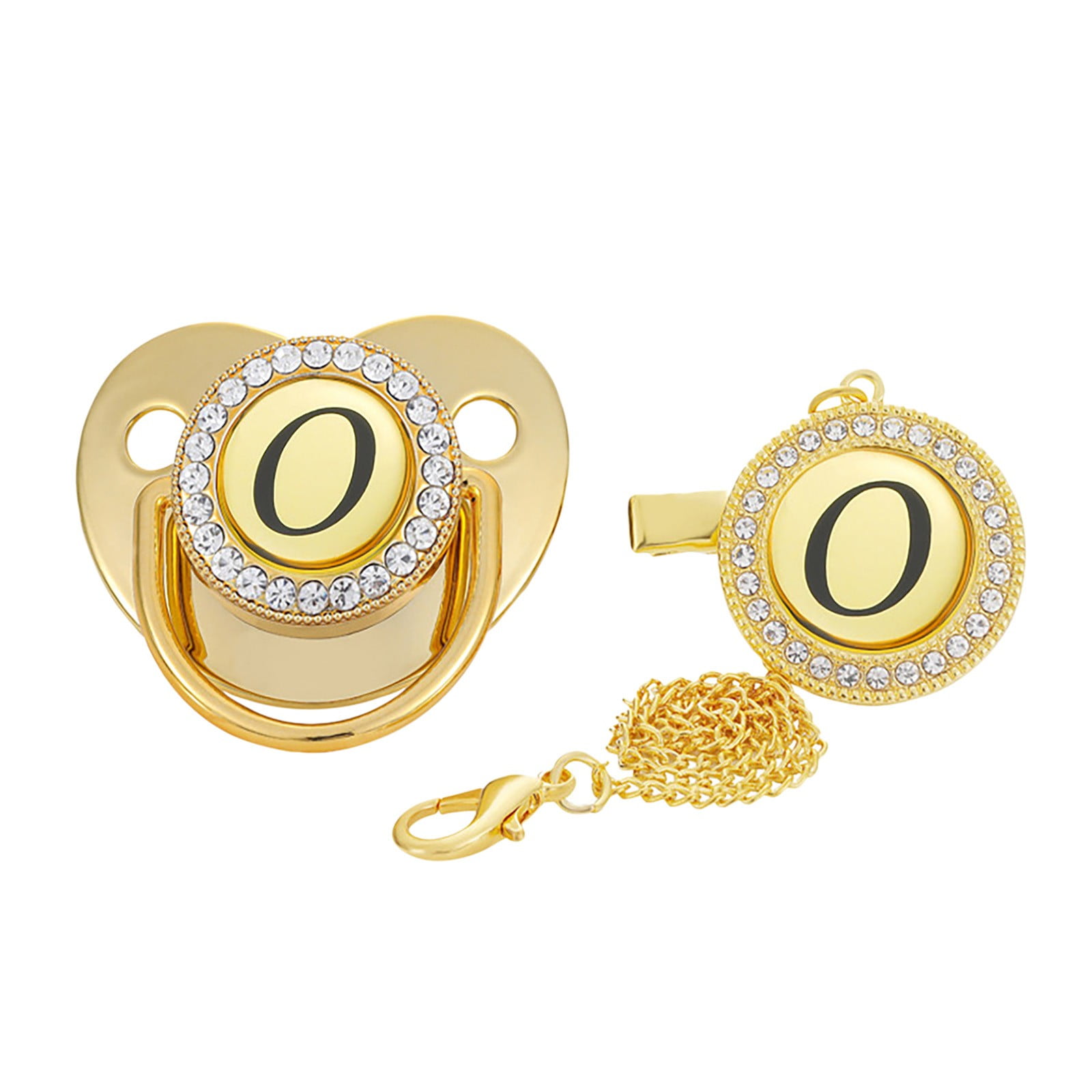 Golden Letter Baby Pacifier, Personalized Bling Pacifier with Pacifier ...