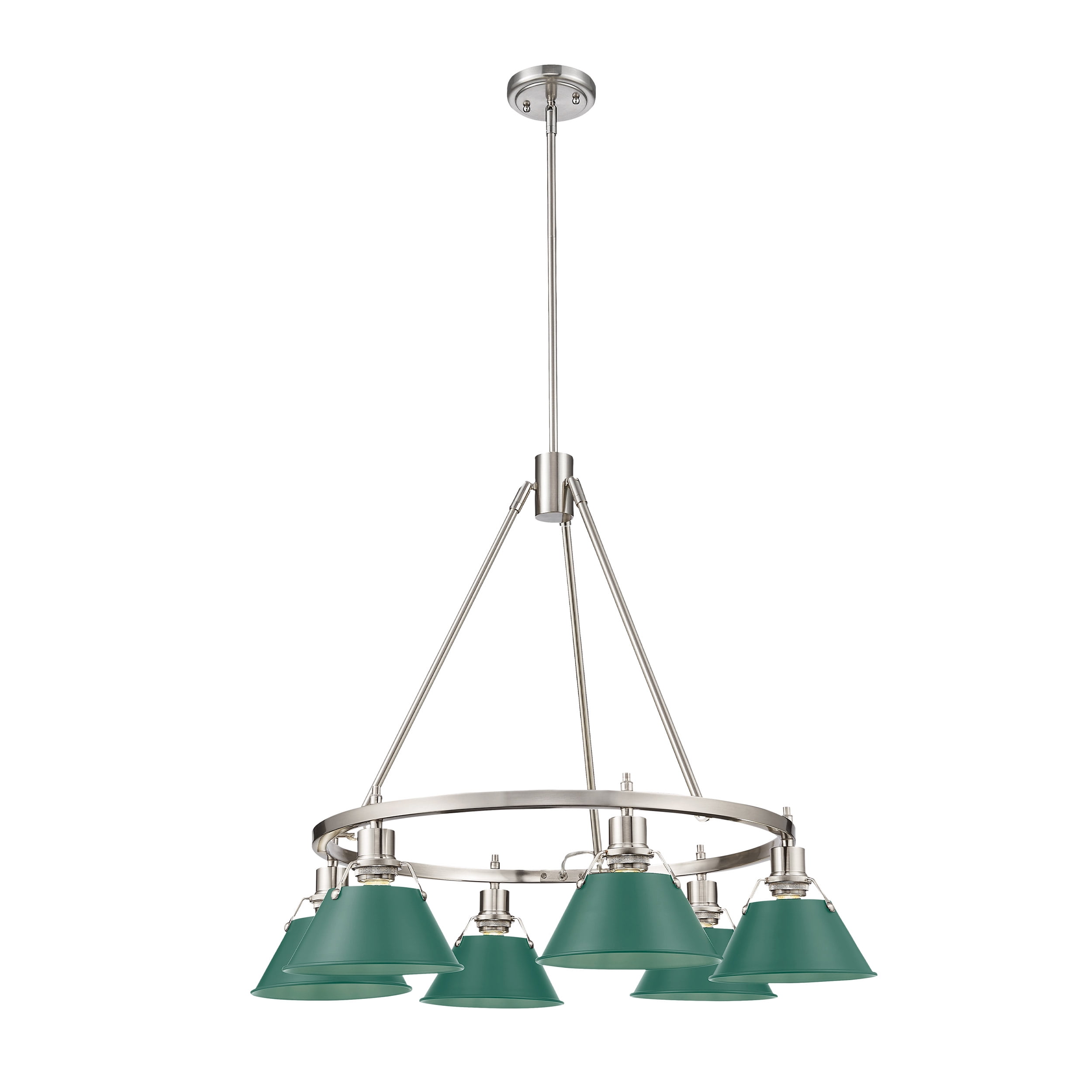 Golden Lighting 3306-6 Pw Orwell 6 Light 29" Wide Chandelier - Pewter ...