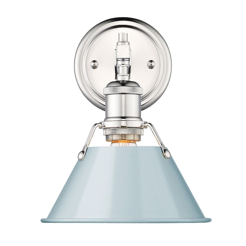 Golden Lighting 3306-Ba1 Ch Orwell 1 Light 10" Wide Bathroom Sconce In ...