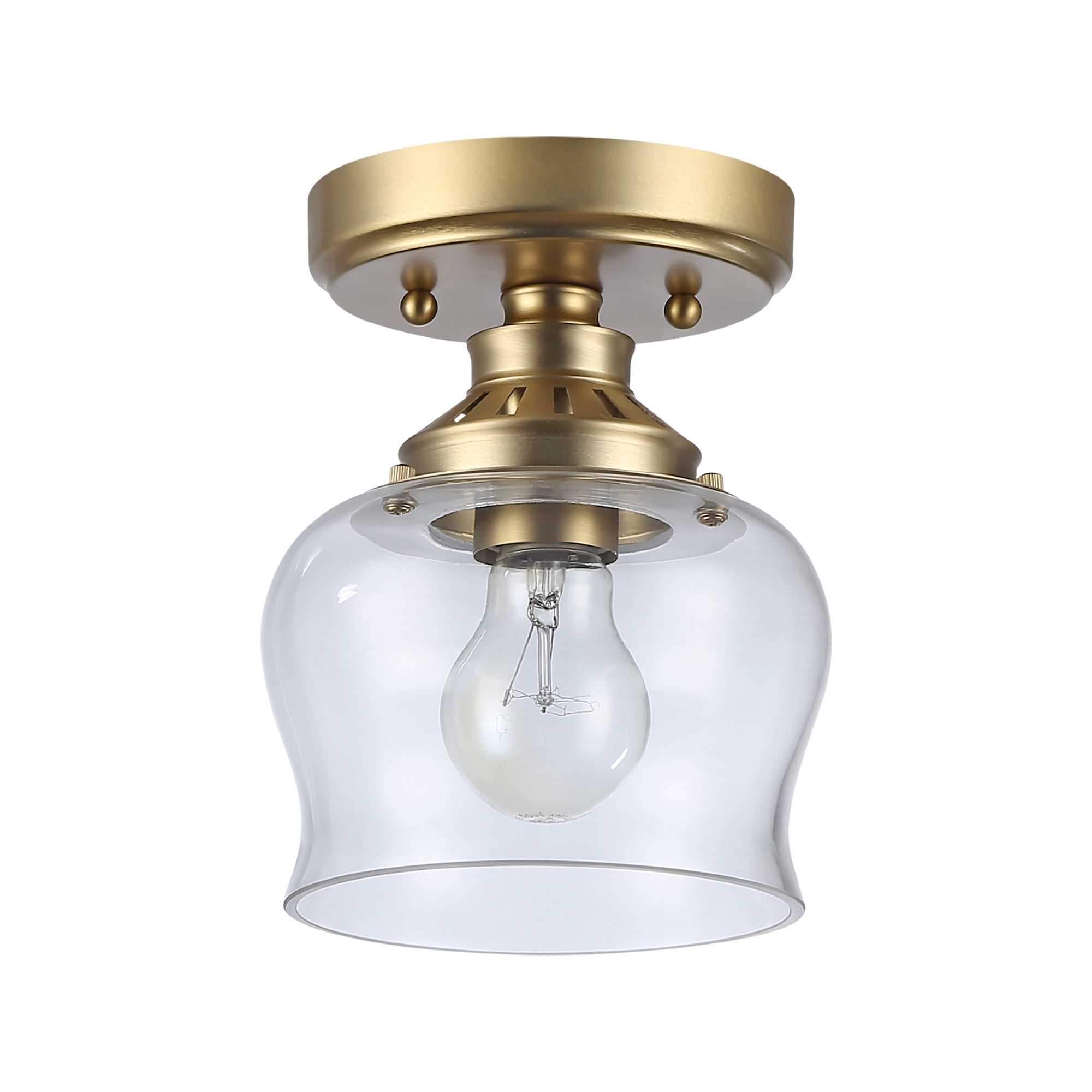 Golden Lighting 3610-Sf Clr Daphne 6" Wide Semi-Flush Ceiling Fixture ...