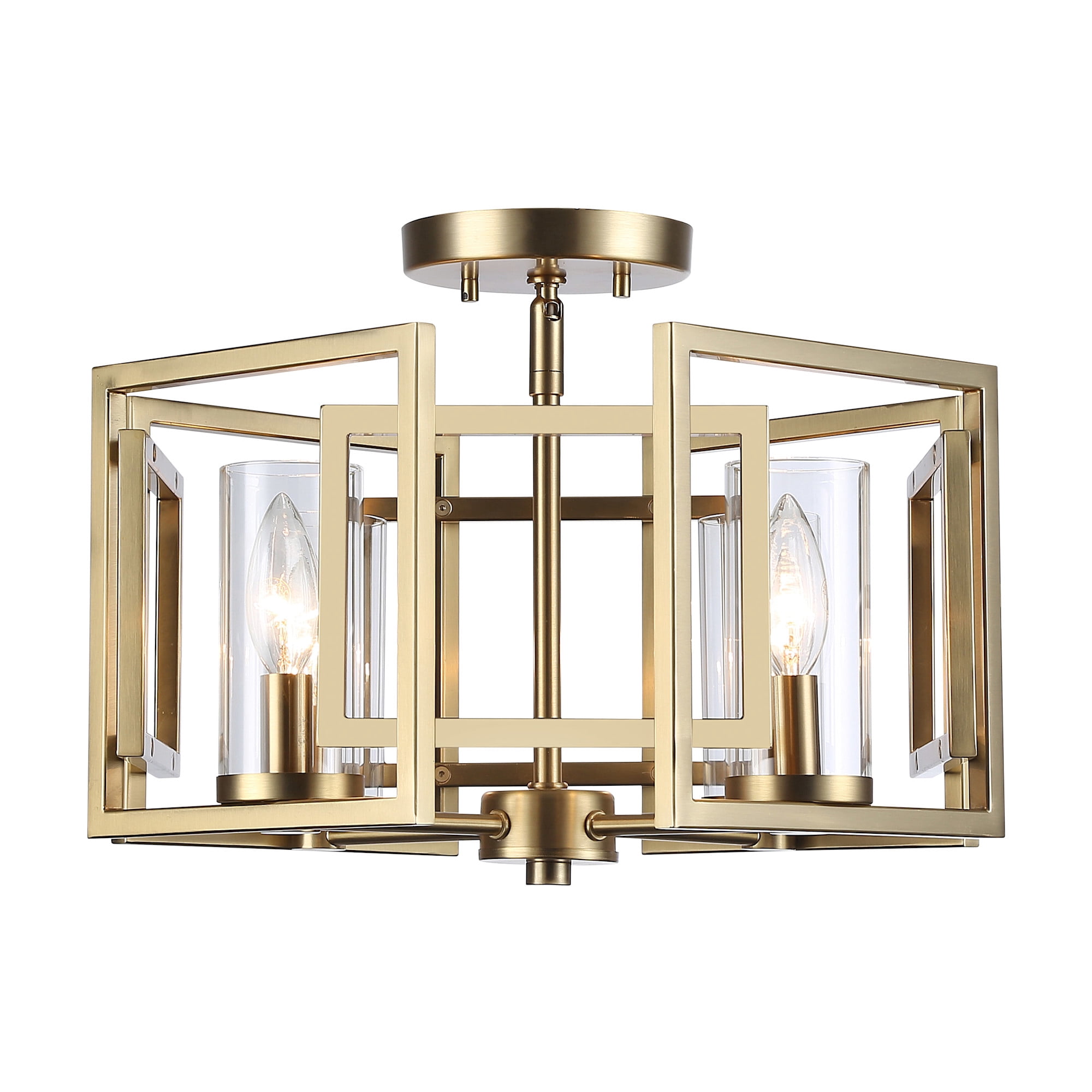 Golden Lighting 6068-Fm Marco 4 Light 16" Wide Semi-Flush Ceiling ...