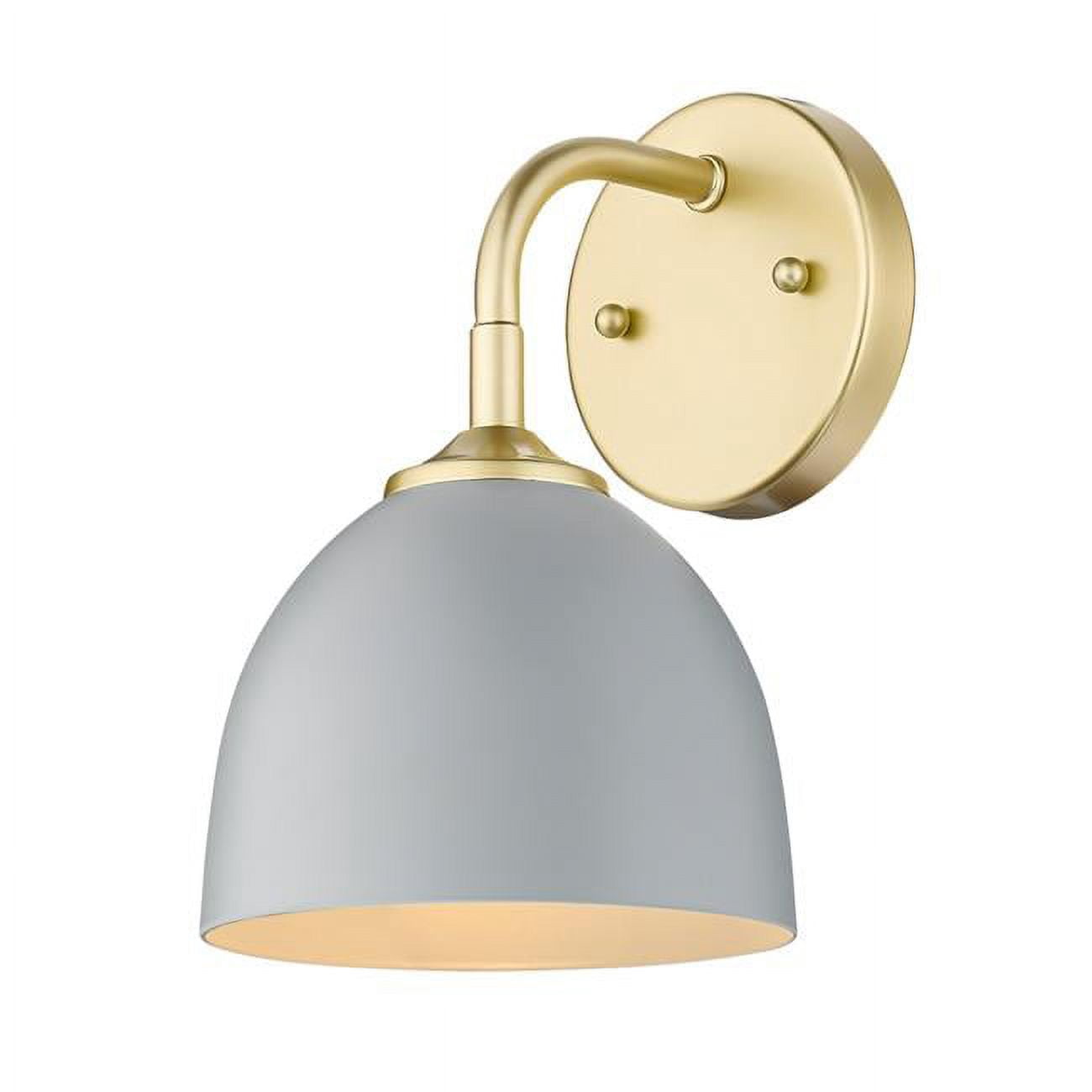 Golden Lighting 6956-1W OG-MGY Zoey 1 Light Wall Sconce, Olympic Gold ...