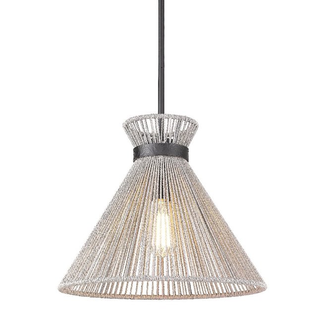 Golden Lighting Avon 1-light Pendant in Matte Black - Walmart Business ...