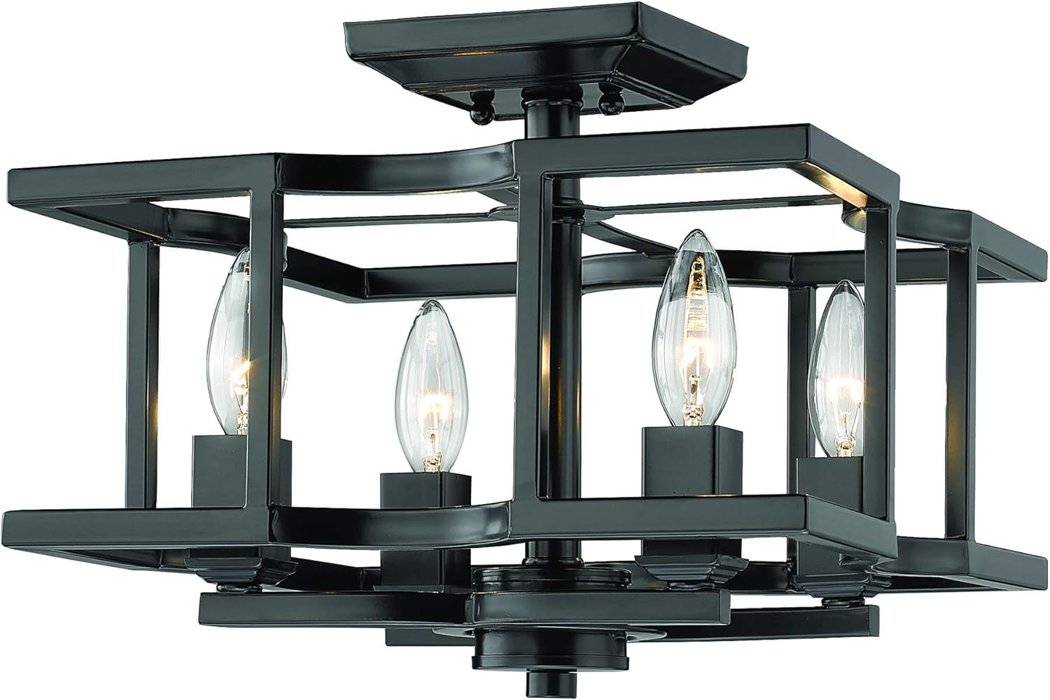 Golden Lighting Bellare Semi-Flush Light Fixture- Convertible for ...