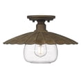 Wry Lighting Clemence 1-light Flush Mount in Dark Rust - Walmart.com