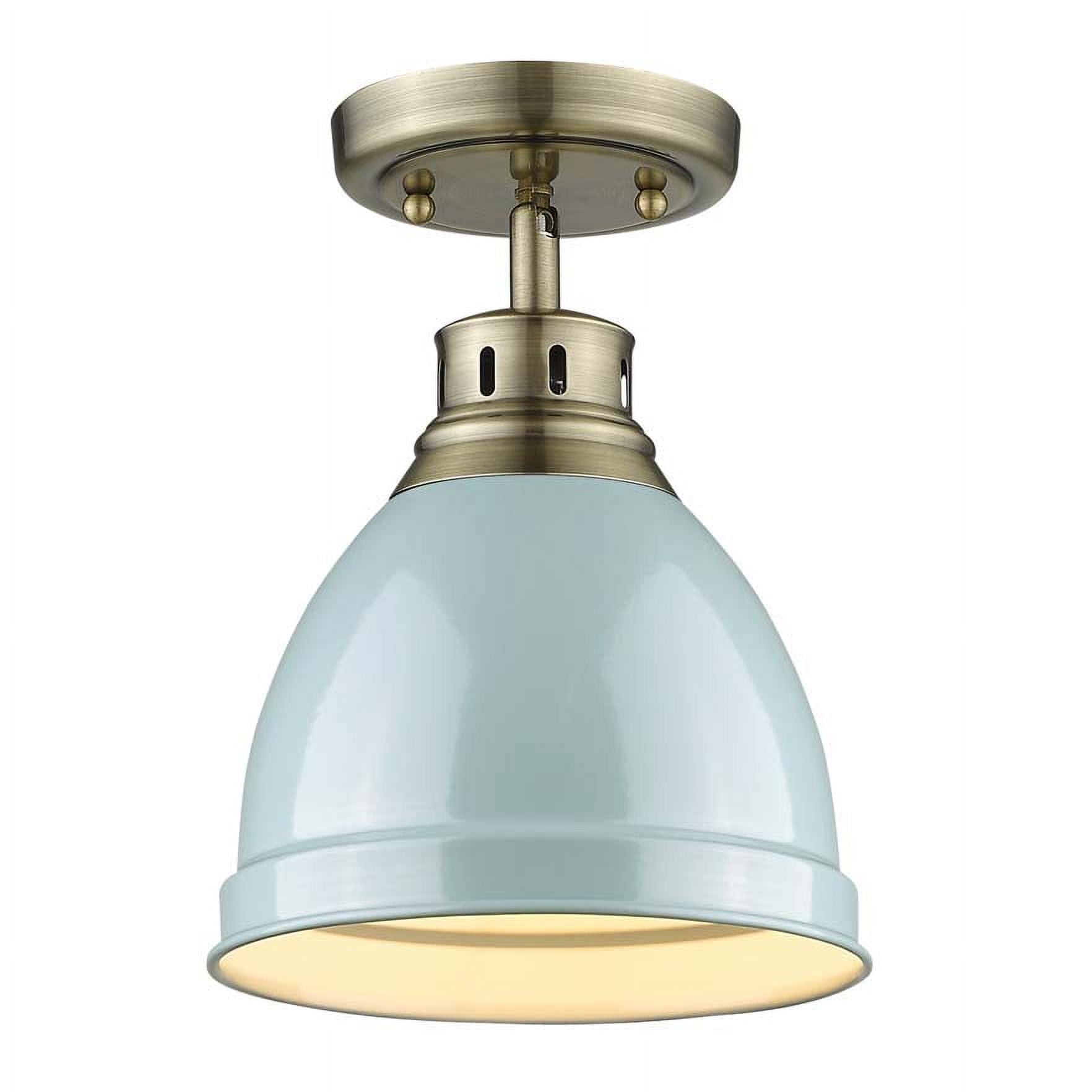 Golden Lighting 3602-Fm-Ab Duncan 1 Light 9" Wide Semi-Flush Ceiling ...