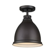 Golden Lighting 3602-FM-CH Duncan 1 Light Semi Flush Indoor Ceiling ...