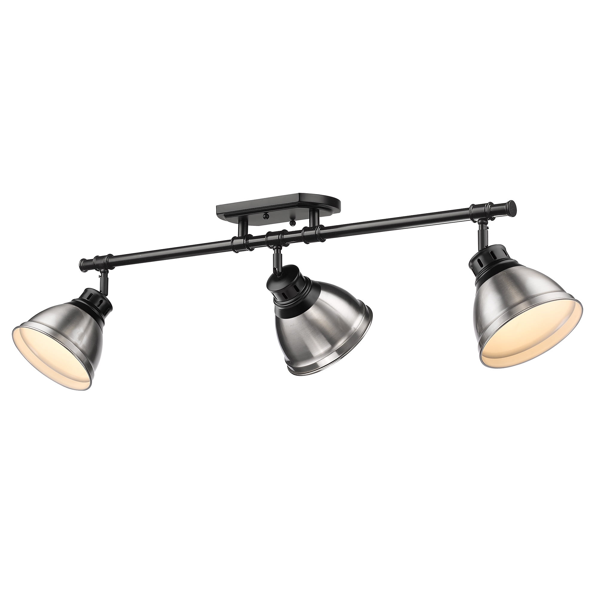 Golden Lighting Duncan Semi-Flush - Track Light in Matte Black Pewter ...