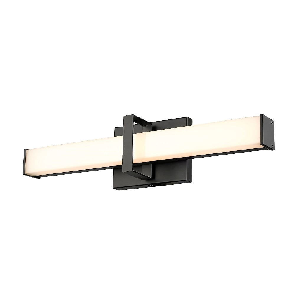 Golden Lighting Elon 19" Bath Bar in Matte Black with Opal Glass ...