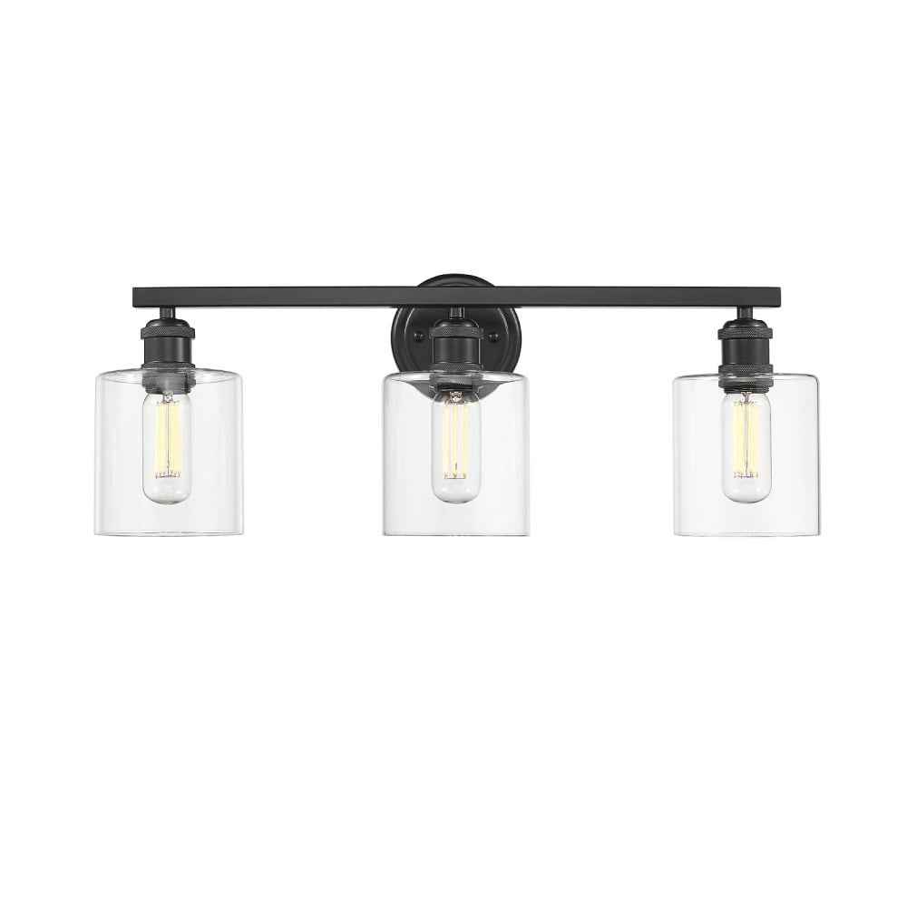 Golden Lighting Fisher 3-light Vanity in Matte Black - Walmart.com