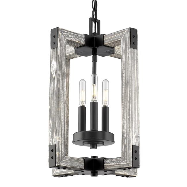 Wry Lighting Lowell 3-light Pendant in Matte Black - Walmart.com