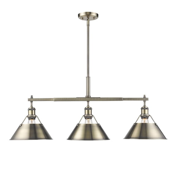 Yep by Golden Lighting Orwell 1-light Flush Mount in Aged Brass ...