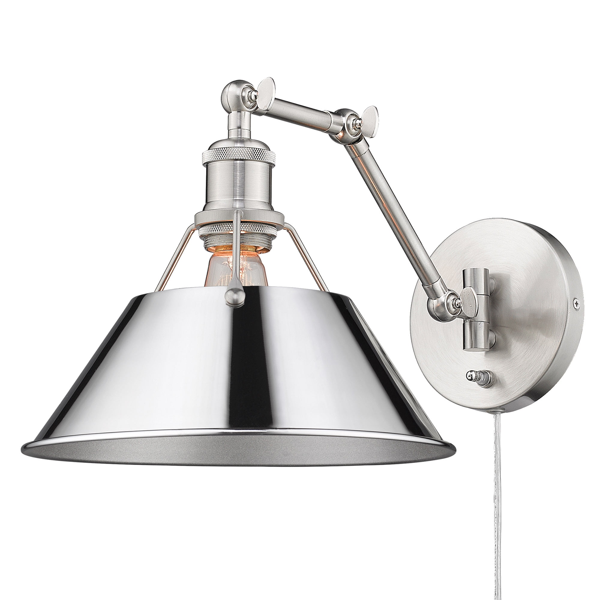 Golden Lighting Orwell Articulating 1-Light Wall Sconce in Pewter ...