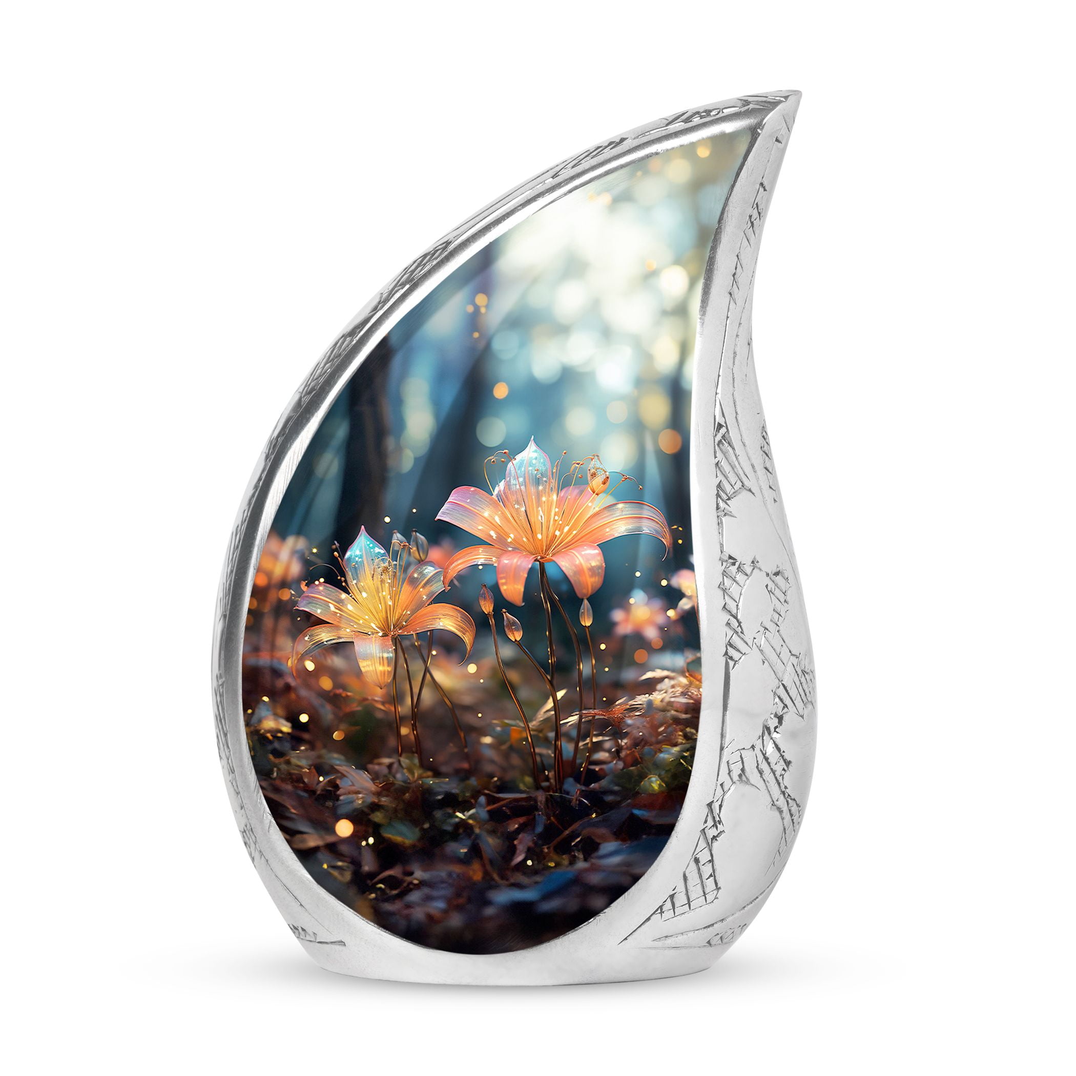 Golden Lilly Urn for Ashes for Women, Small Urns for Human Ashes ...